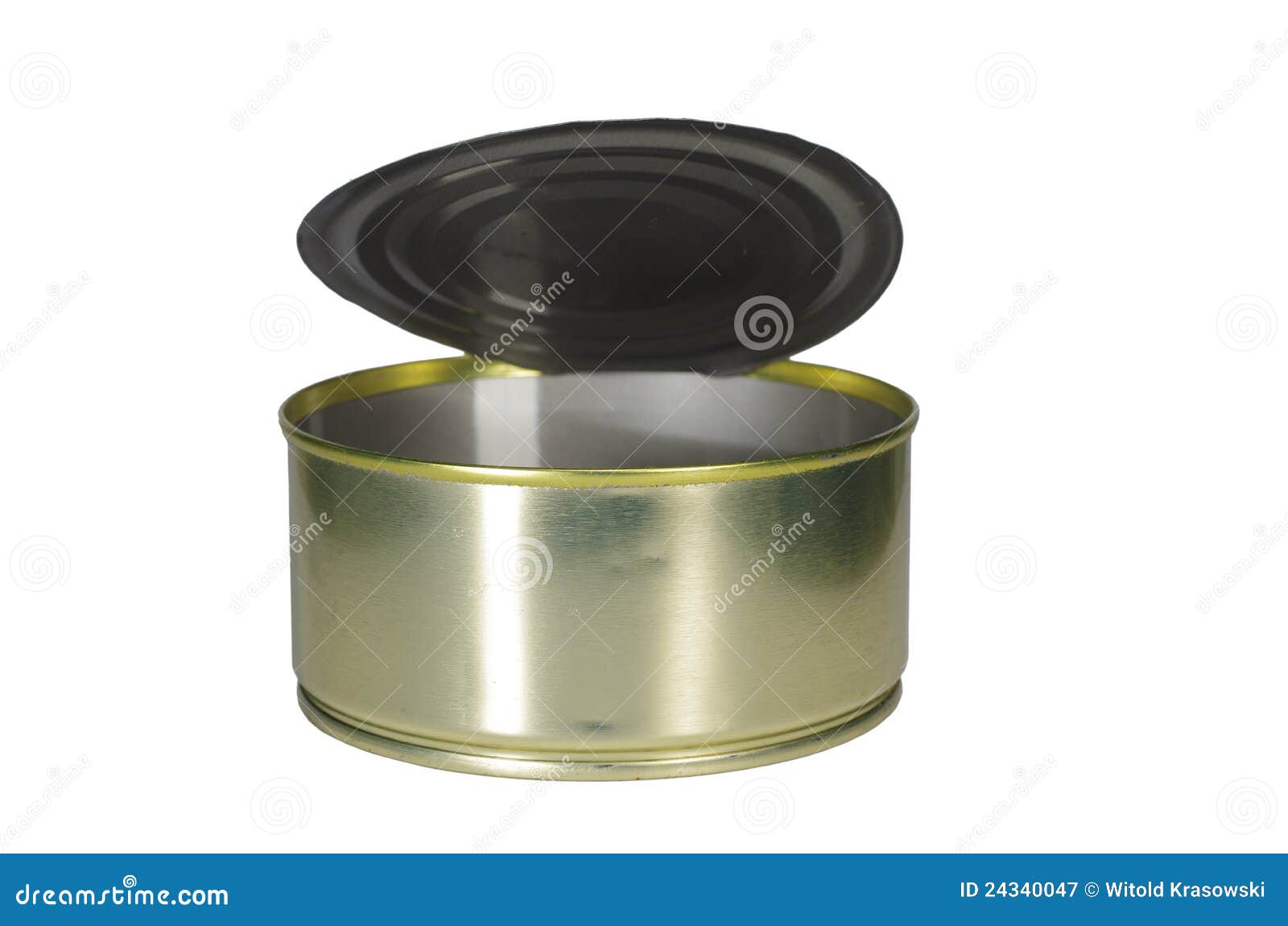 Empty open tin stock image. Image of open, silver, white - 24340047