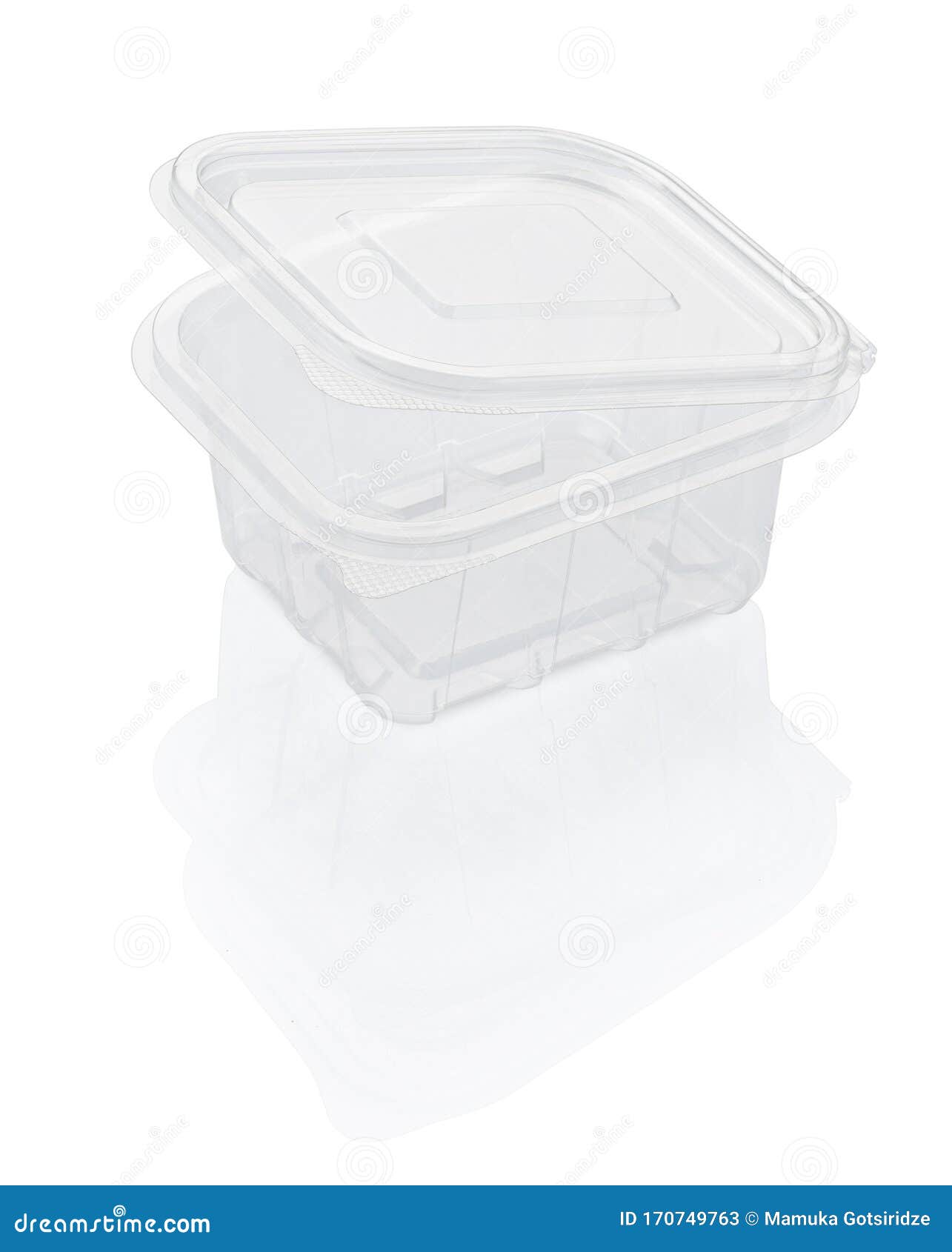 Empty Open Transparent Plastic Food Container Stock Image - Image of ...