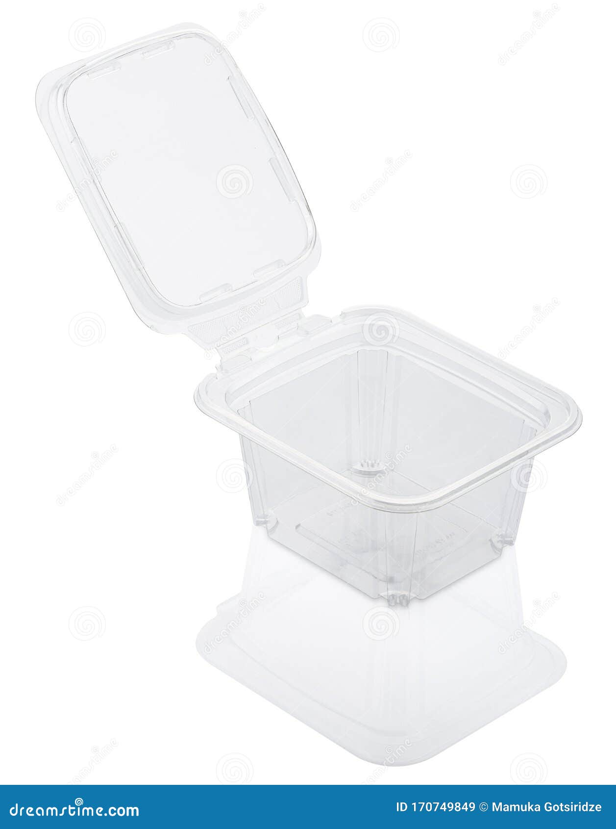 Empty Open Transparent Plastic Food Container Stock Image - Image of ...
