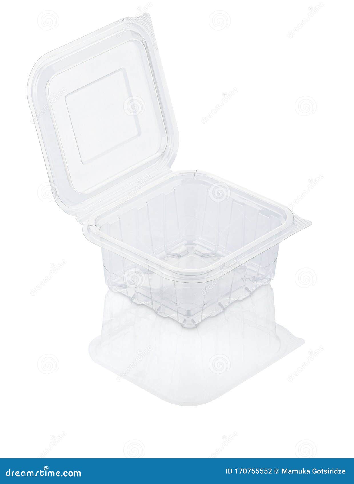Empty Open Transparent Plastic Food Container Stock Photo - Image of ...
