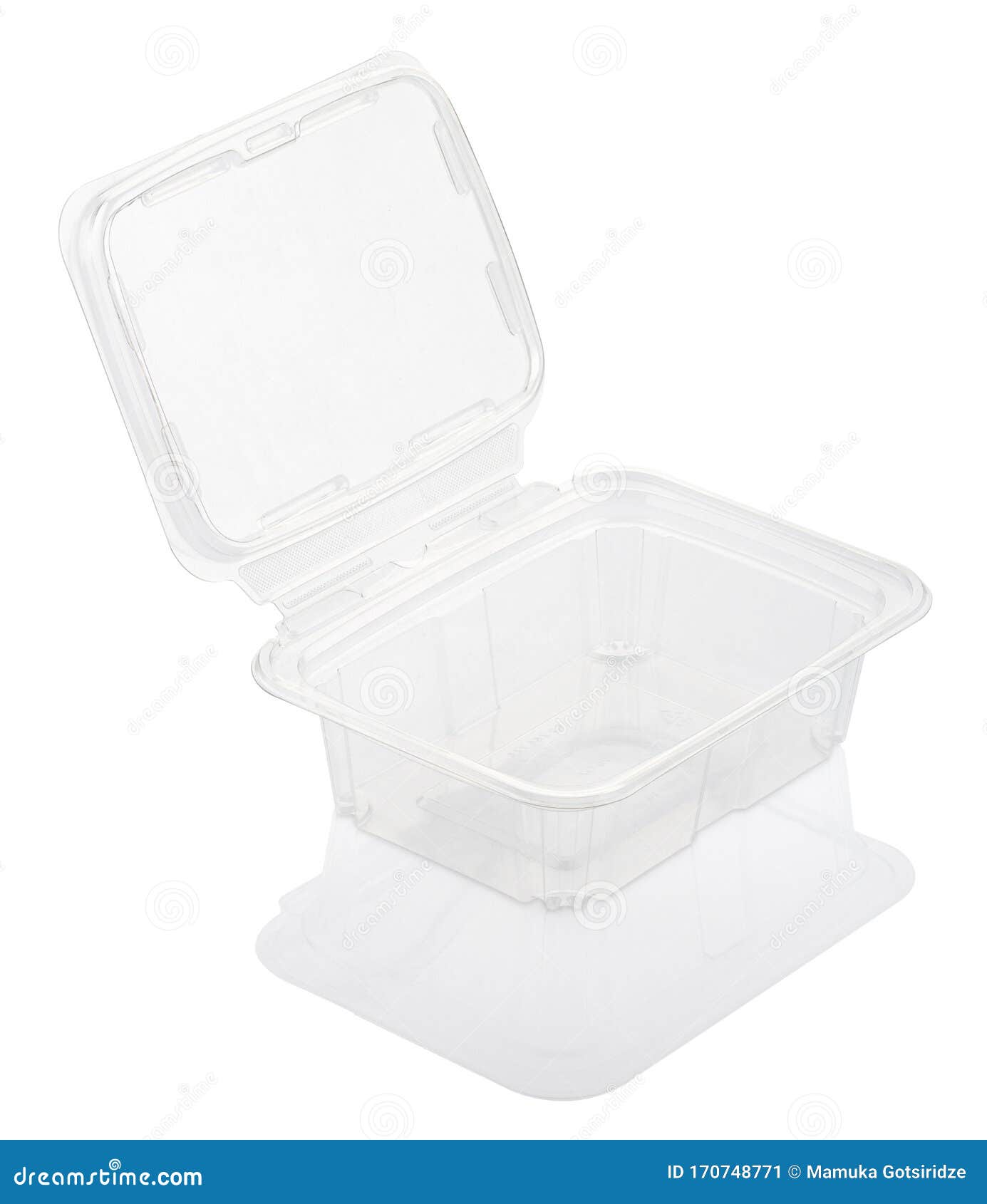 Empty Open Transparent Plastic Food Container Stock Image - Image of ...