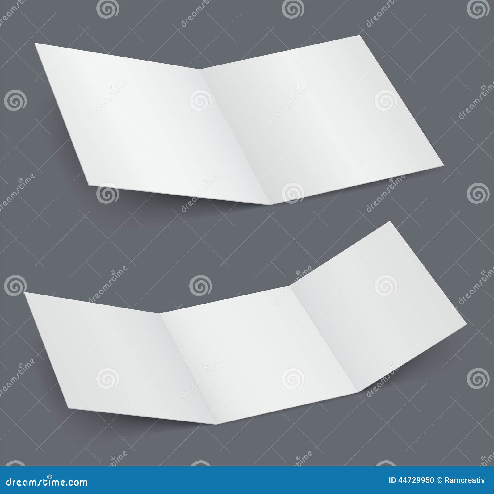 Empty open white brochure stock vector. Illustration of catalogue ...