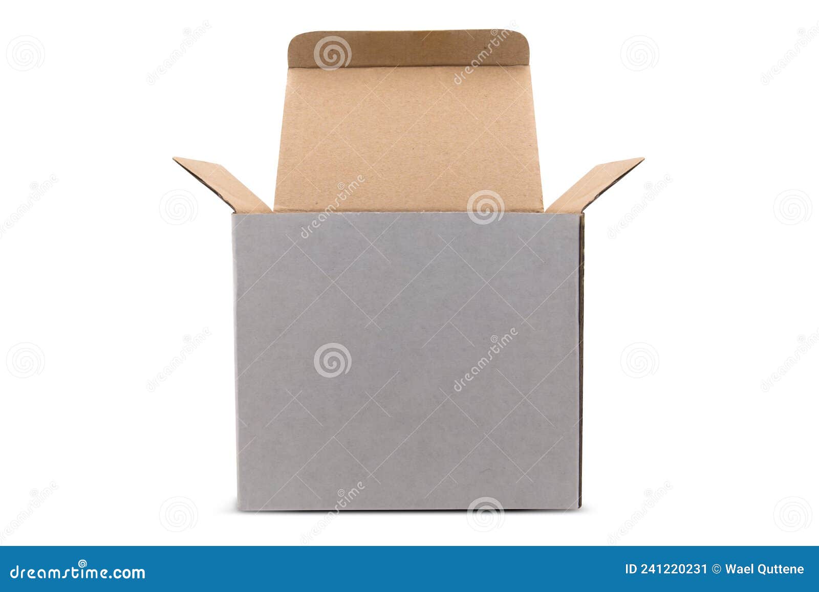 Empty Open White Cube Box Isolated on White Background Mock Up Stock ...