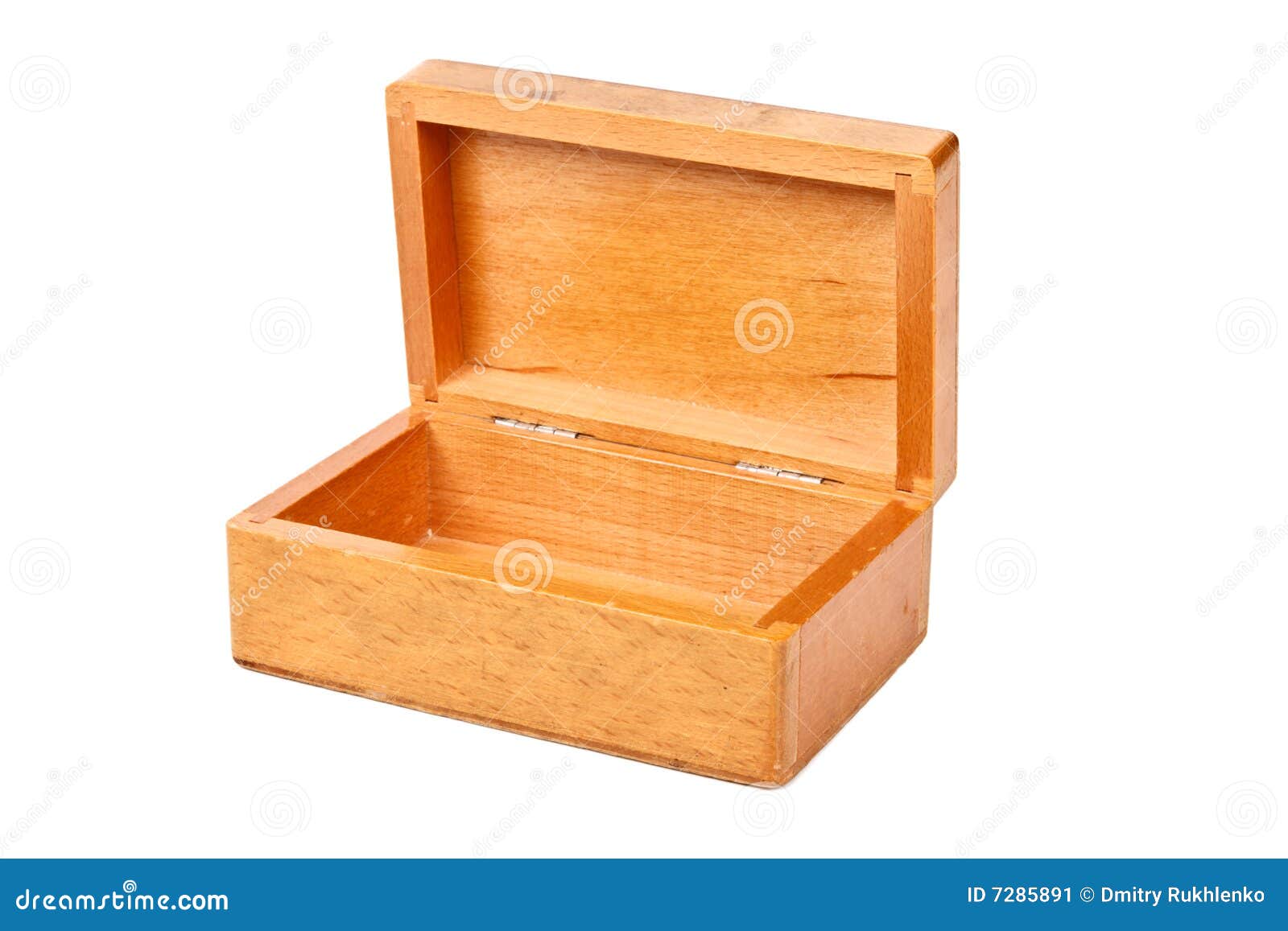 Empty Open Wooden Box Isolated Stock Image - Image of open, white: 7285891