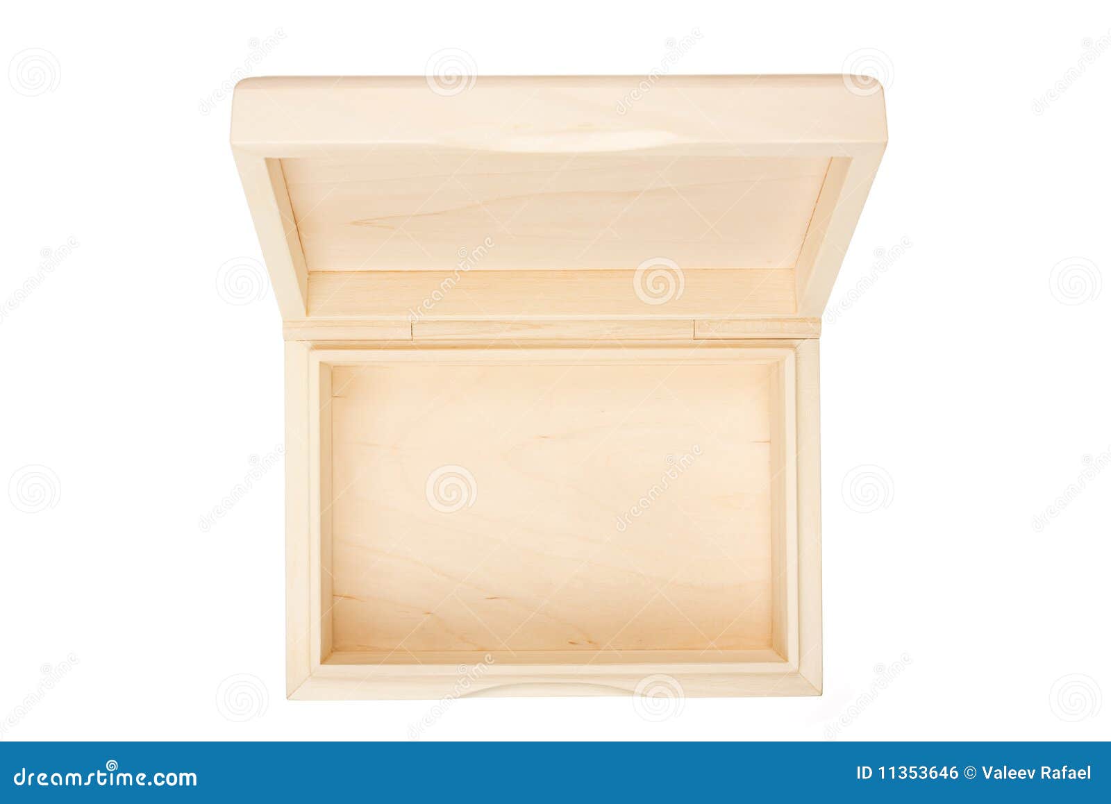 Empty Open Wooden Box Isolated on a White. Stock Photo - Image of open ...