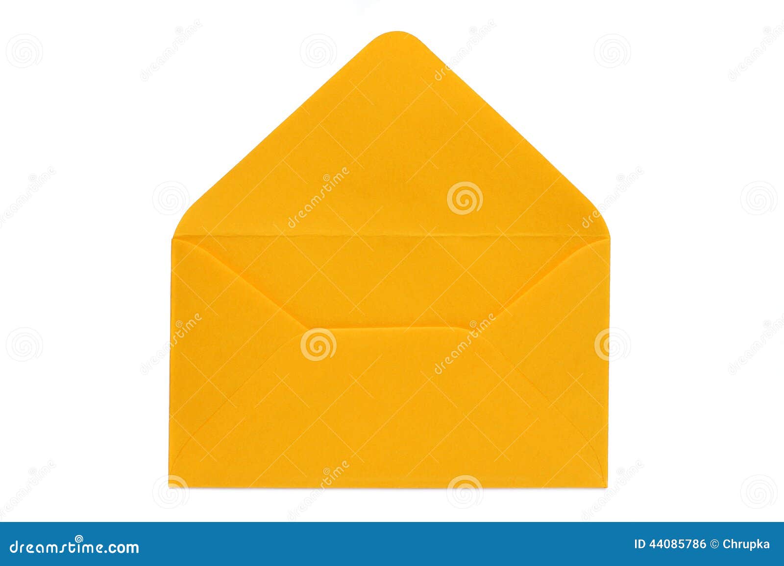 Empty Open Yellow Envelope on White Background Stock Photo - Image of ...