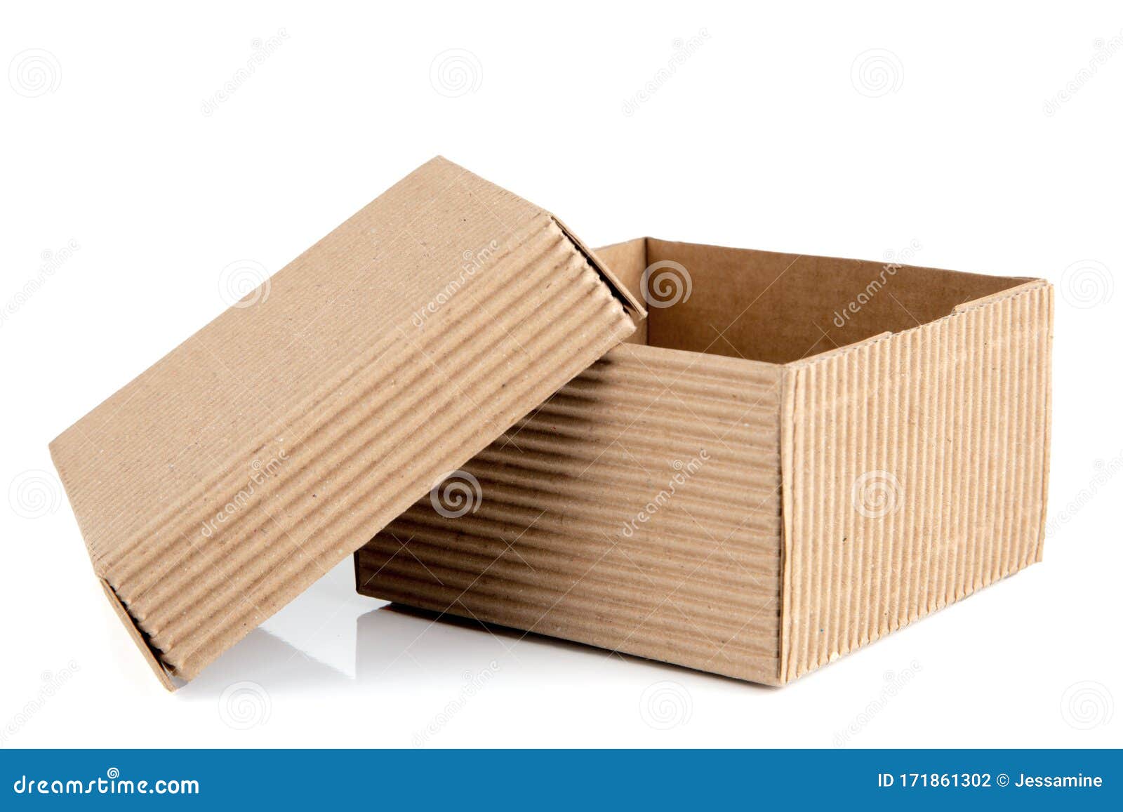 Empty Opened Carton Gift Box Stock Photo - Image of view, empty: 171861302