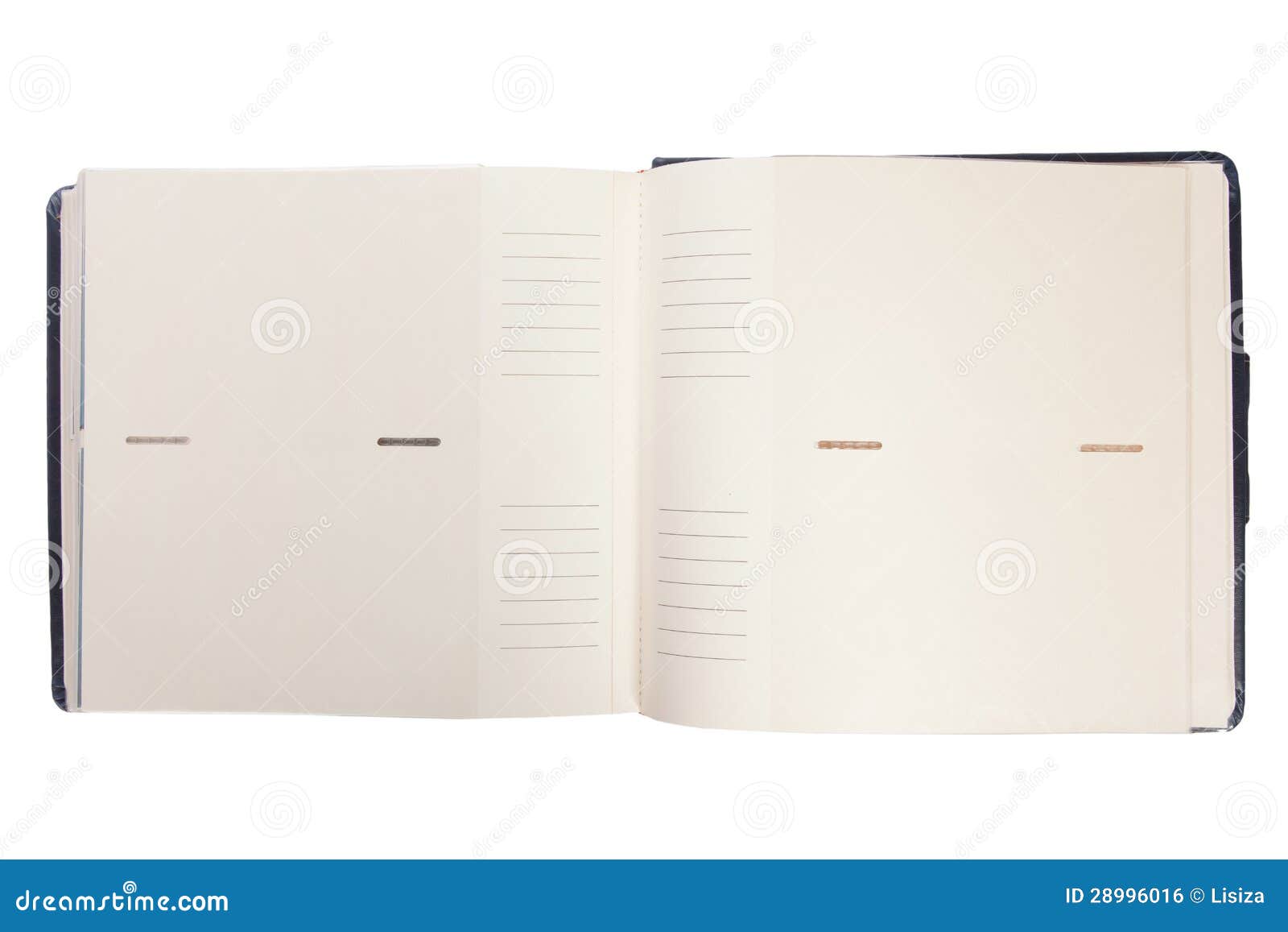Empty Opened Photo Album Isolated on White Background Stock Photo ...