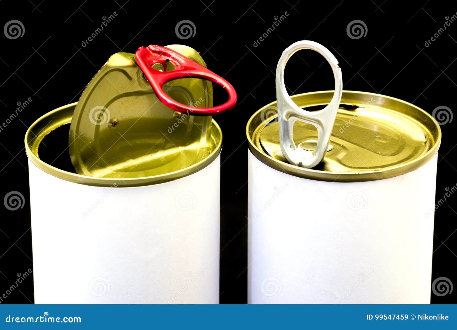 Close Up Metallic Tin on Black Background. Stock Image - Image of iron ...