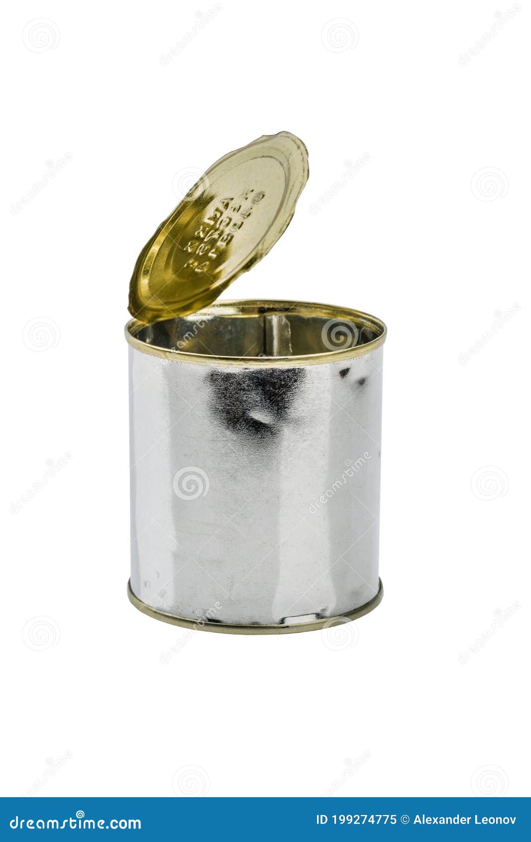 Empty opened tin stock image. Image of conserve, open - 199274775