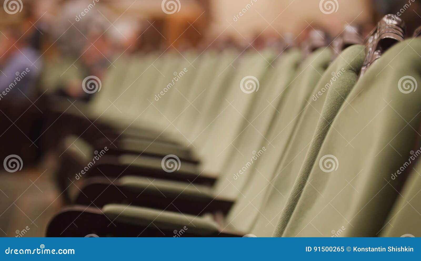 Empty Opera Concert Hall - Green Chairs without Spectators Stock Image ...