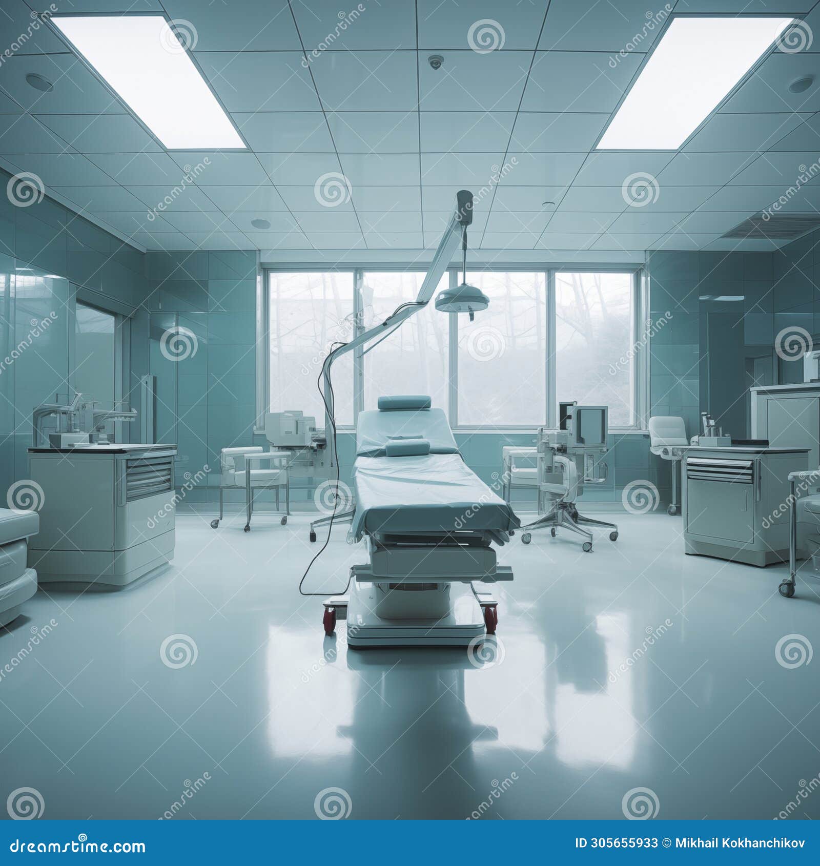 Empty operating room stock image. Image of health, supplies - 305655933