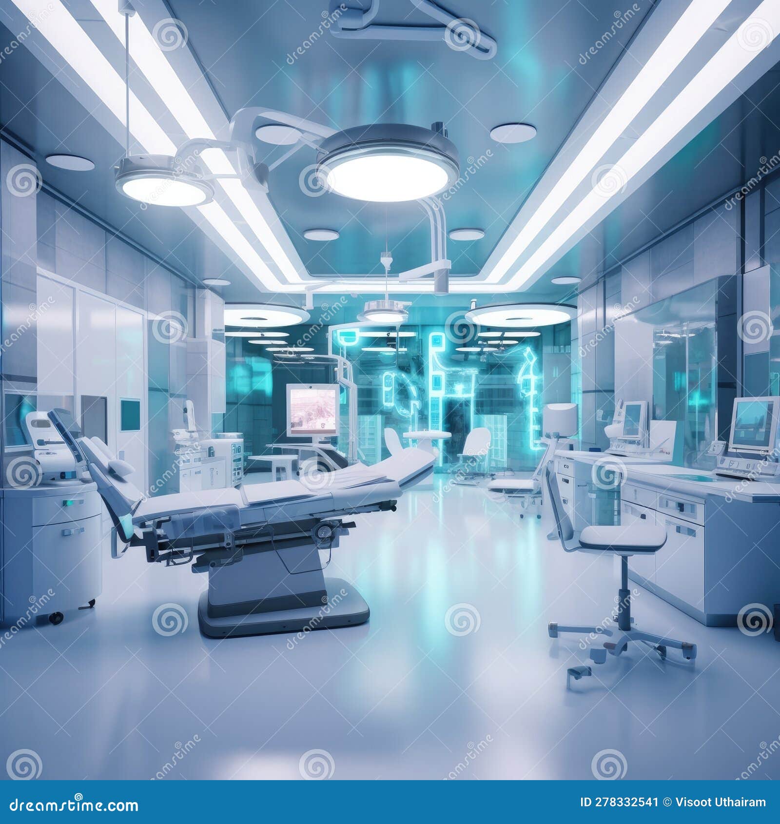 Empty Operating Room with Medical Equipment,Modern Operating Room ...