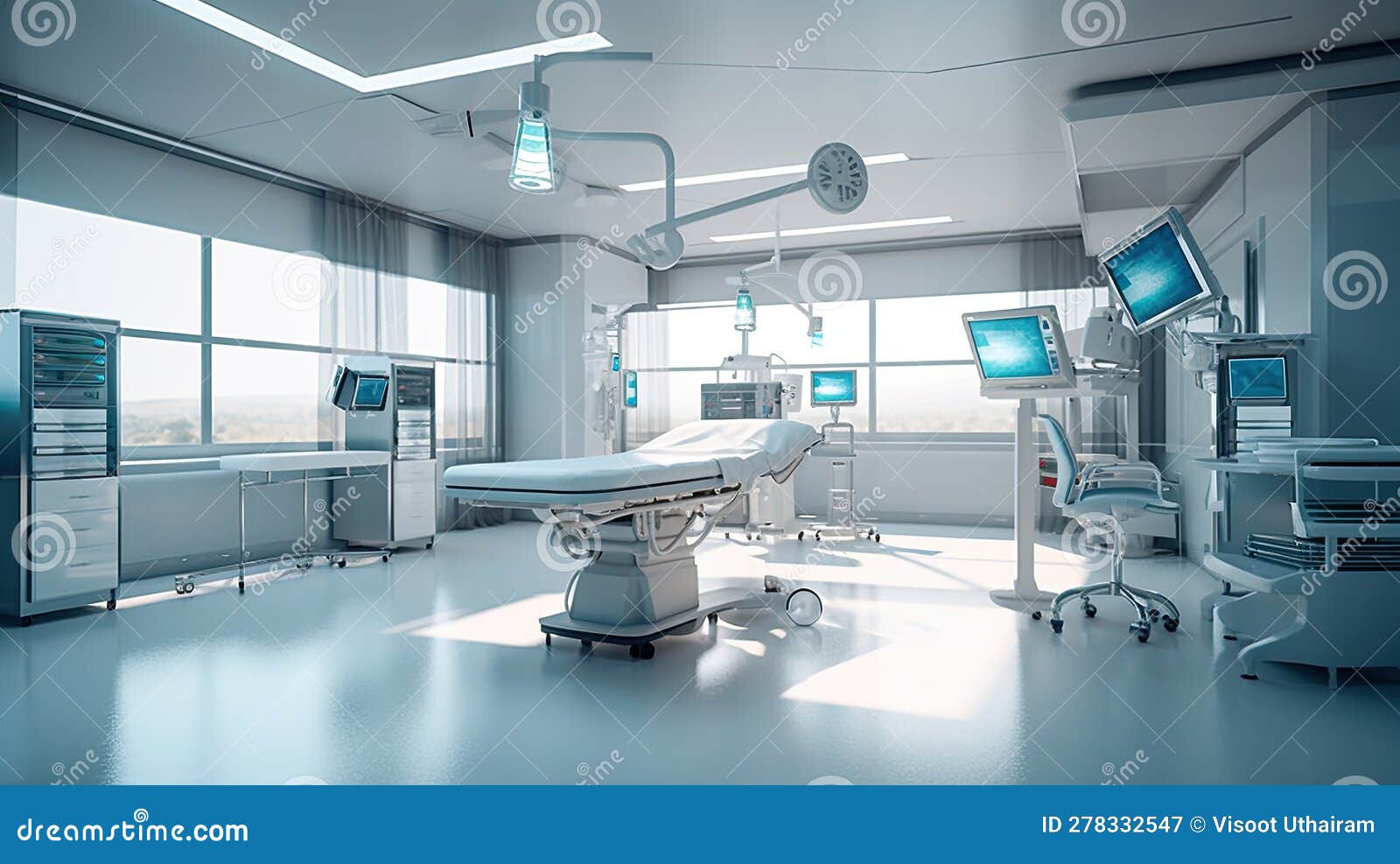 Empty Operating Room with Medical Equipment,Modern Operating Room ...