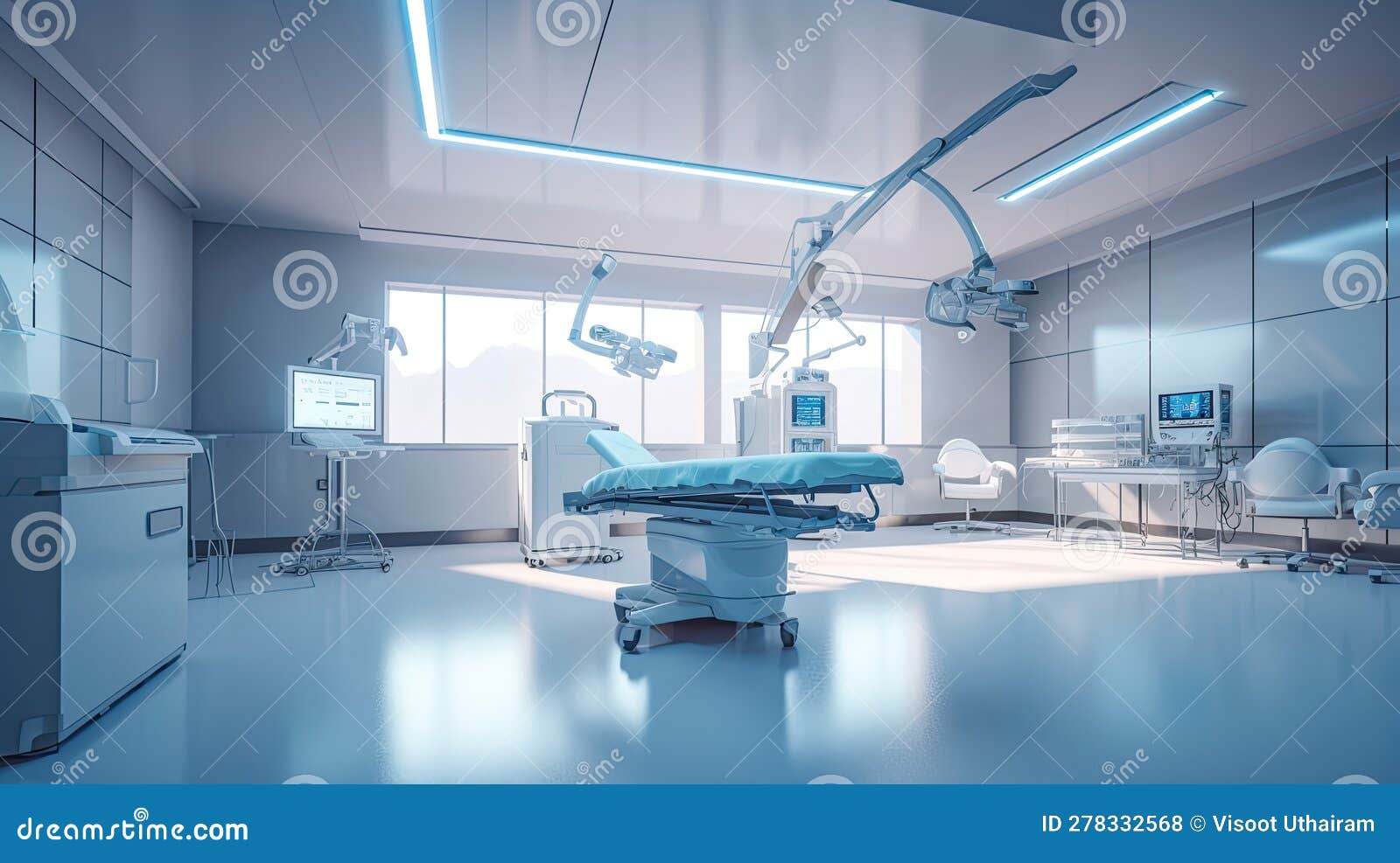 Empty Operating Room with Medical Equipment,Modern Operating Room ...