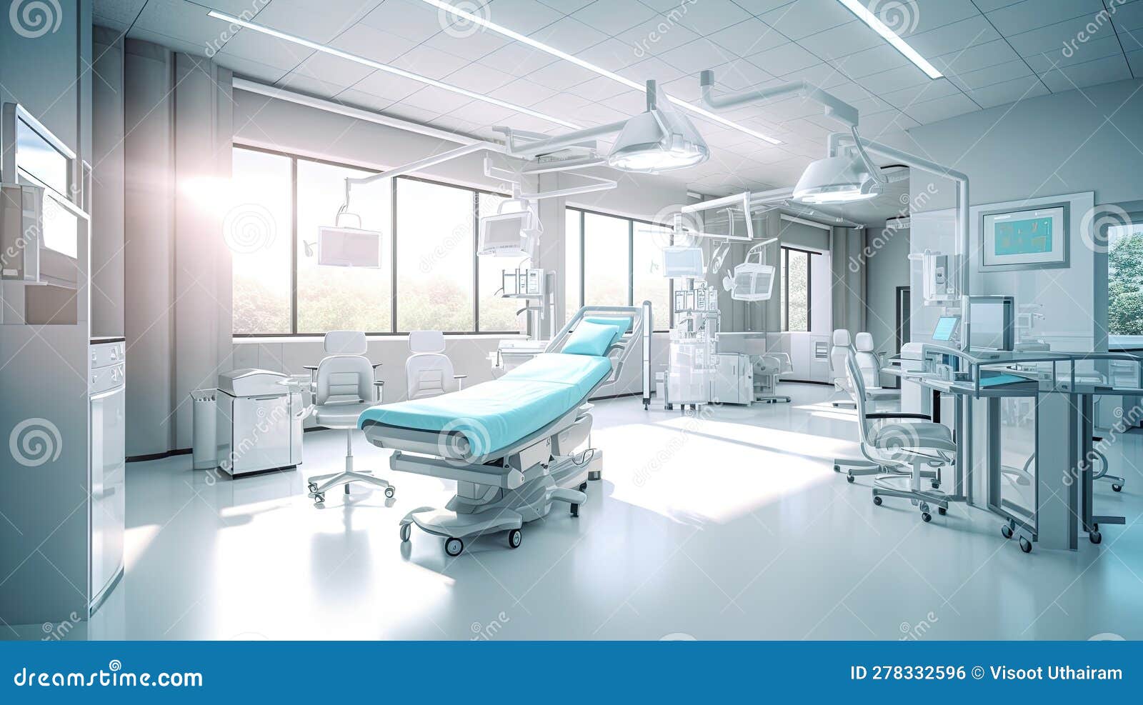 Empty Operating Room with Medical Equipment,Modern Operating Room ...