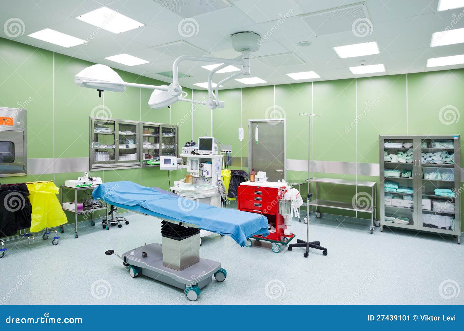 Empty Operation Room Surgery Stock Image - Image of surgery, table ...