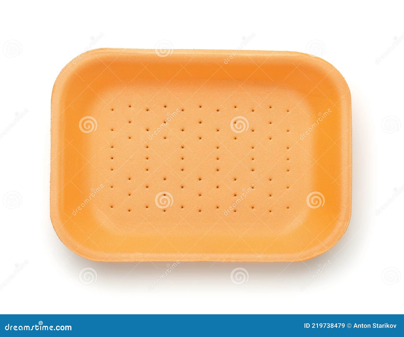 Empty Orange Styrofoam Food Container Stock Image - Image of plate ...