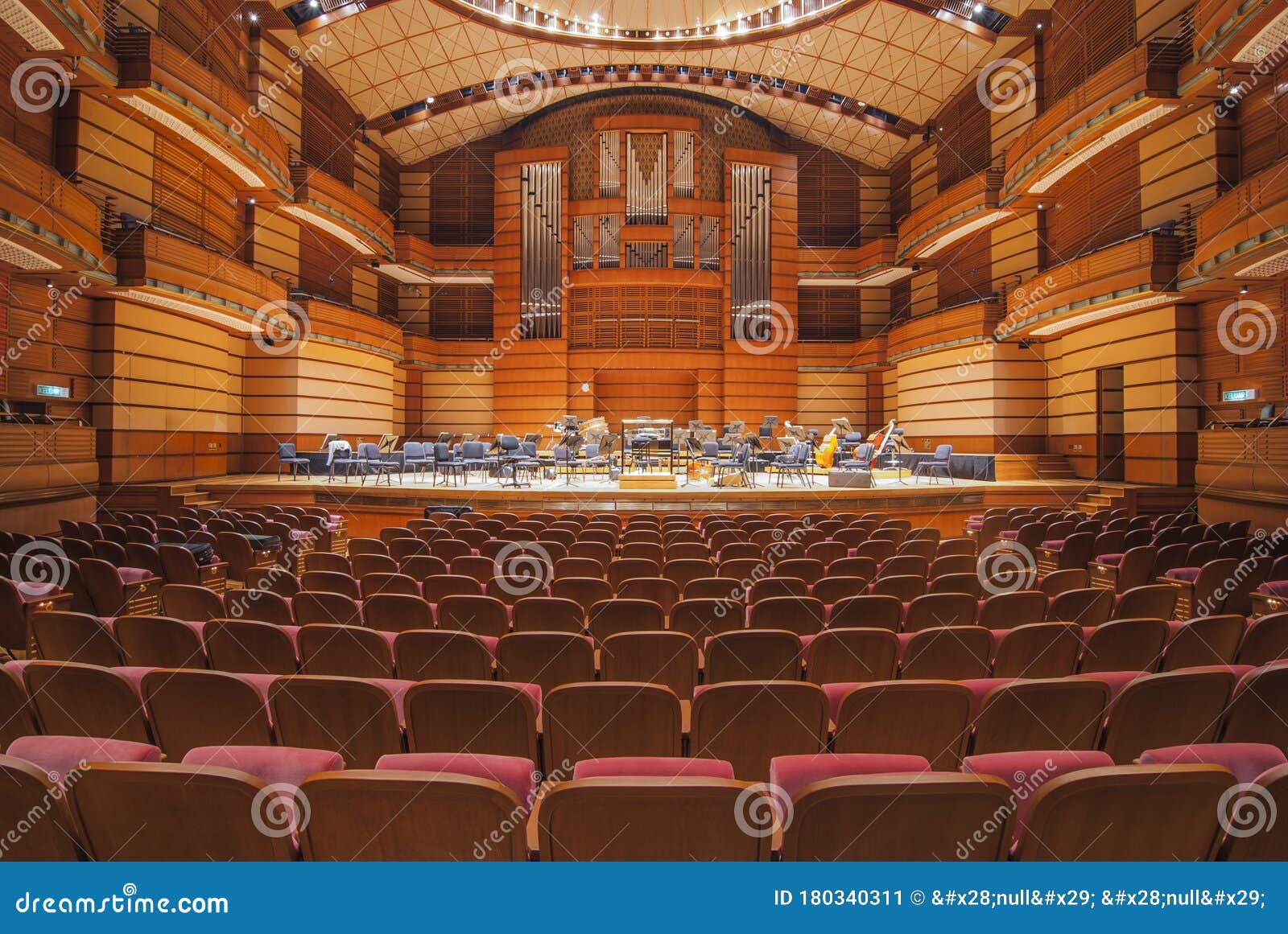 An empty Orchestra Hall stock image. Image of empty - 180340311
