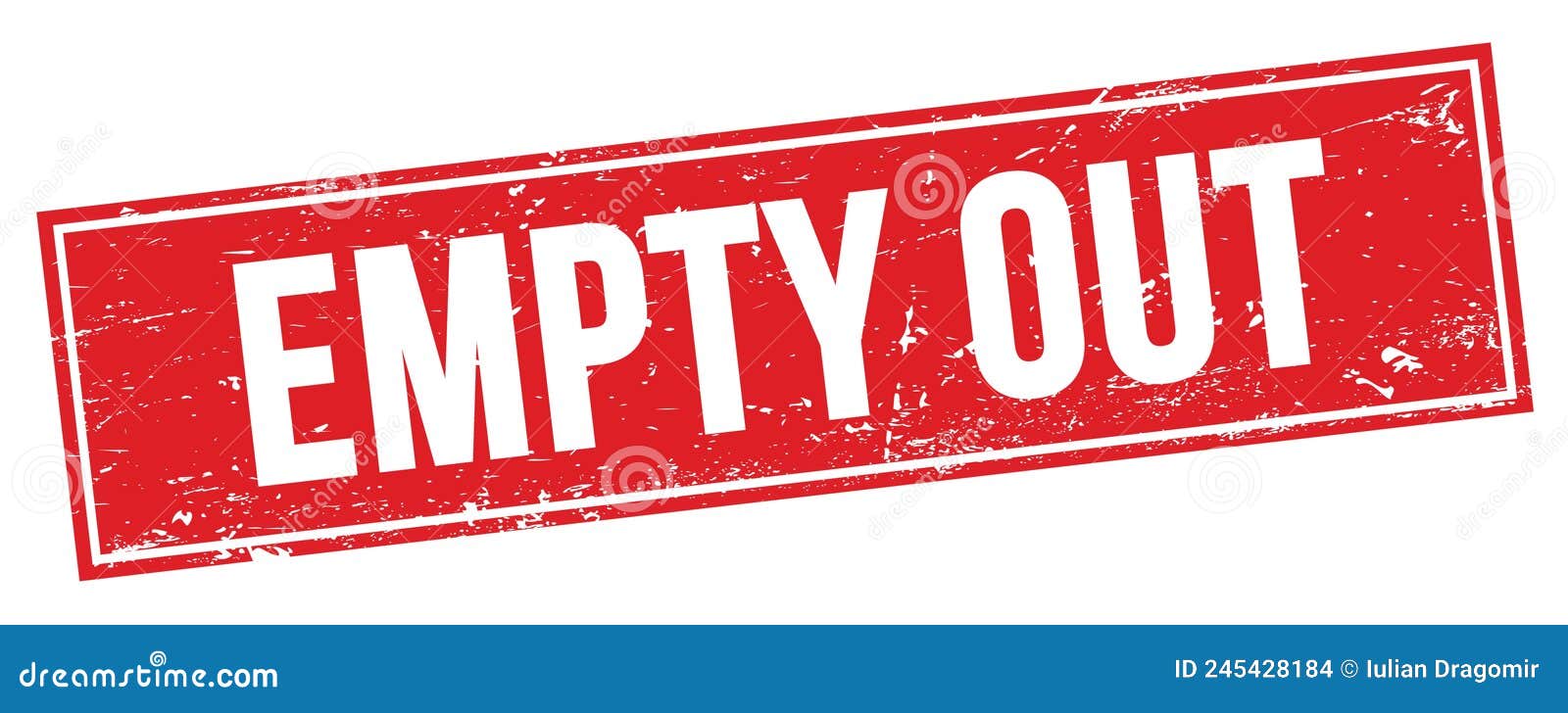 EMPTY OUT Text on Red Grungy Rectangle Stamp Stock Illustration ...