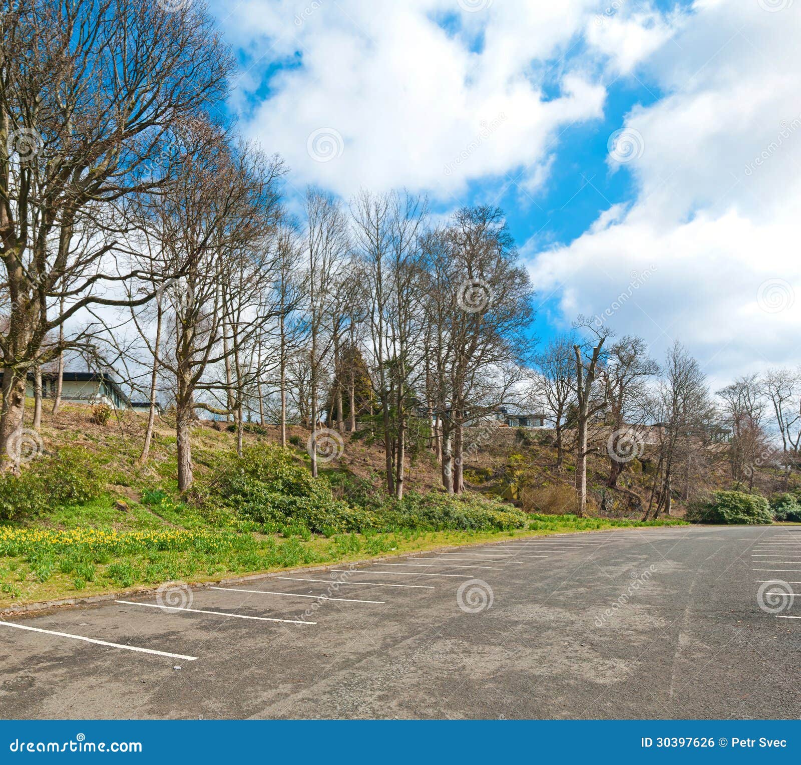 Empty Outdoor Car Park stock photo. Image of outdoor - 30397626