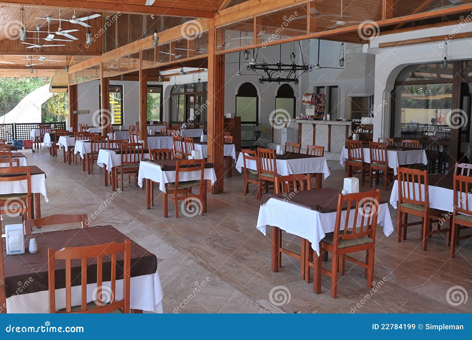 Empty Outdoor Restaurant stock image. Image of domestic - 22784199
