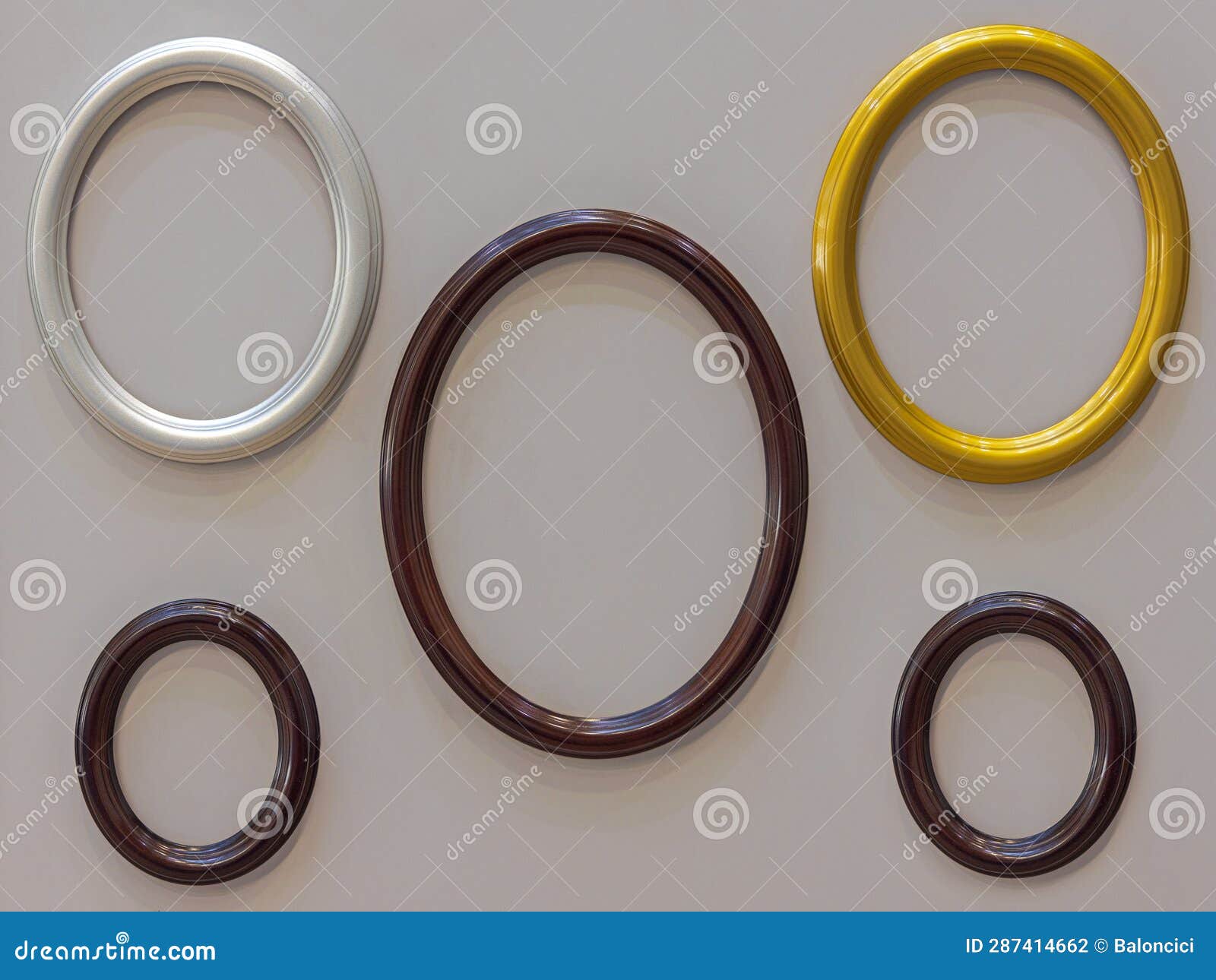 Empty Oval Frames stock photo. Image of europe, space - 287414662