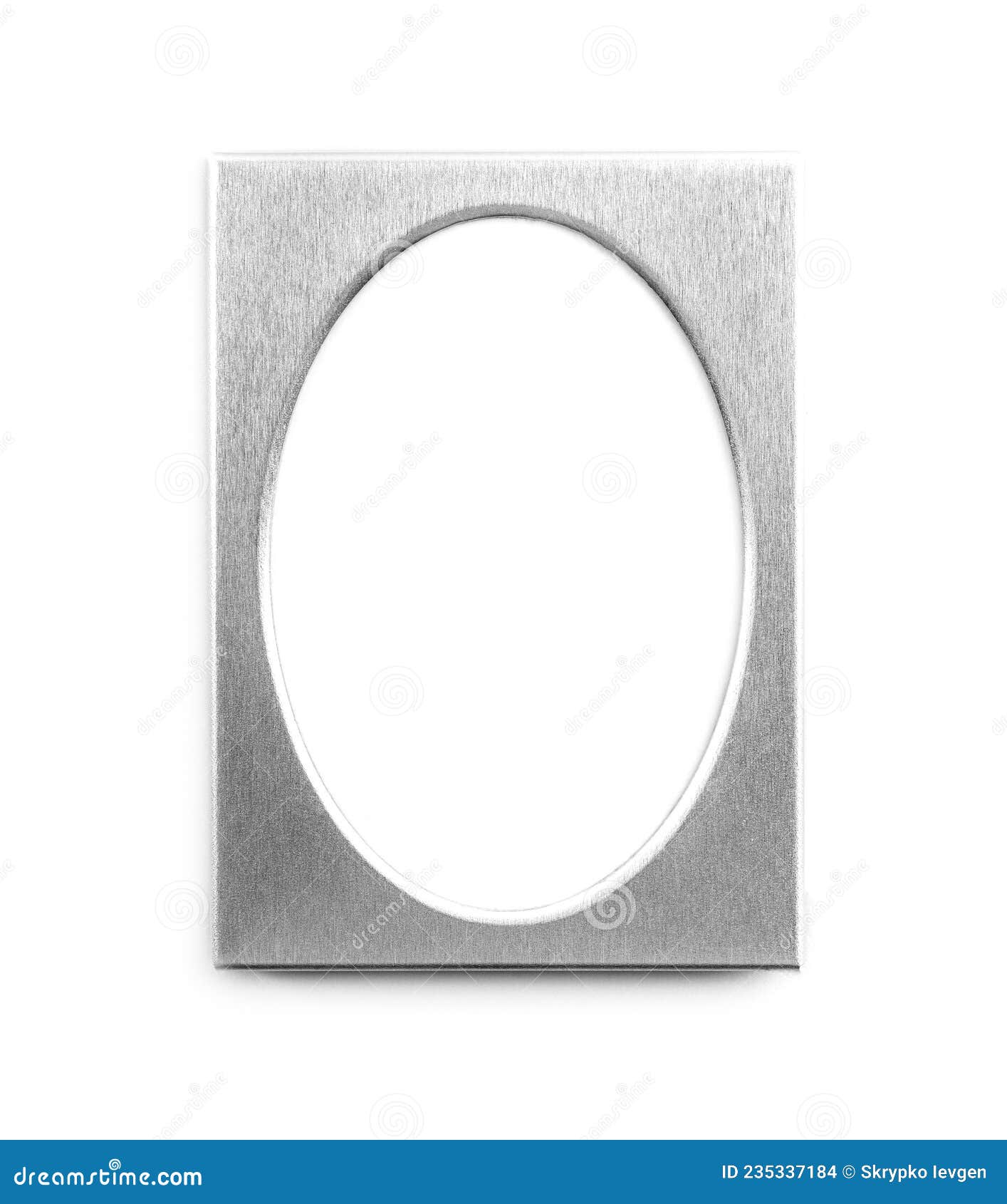 Empty Oval Silver Photo Frame Stock Photo - Image of decoration ...