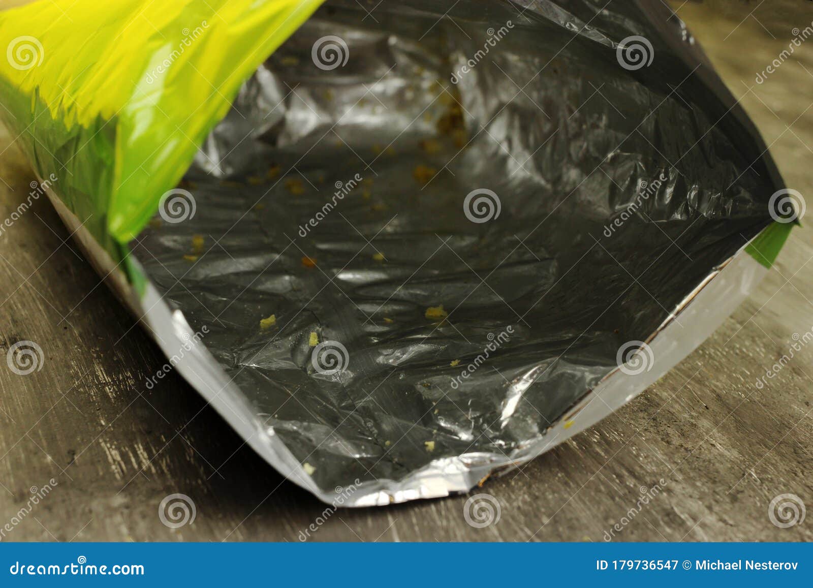 An Empty Pack of Crisps, Inside View Stock Image - Image of prepared ...
