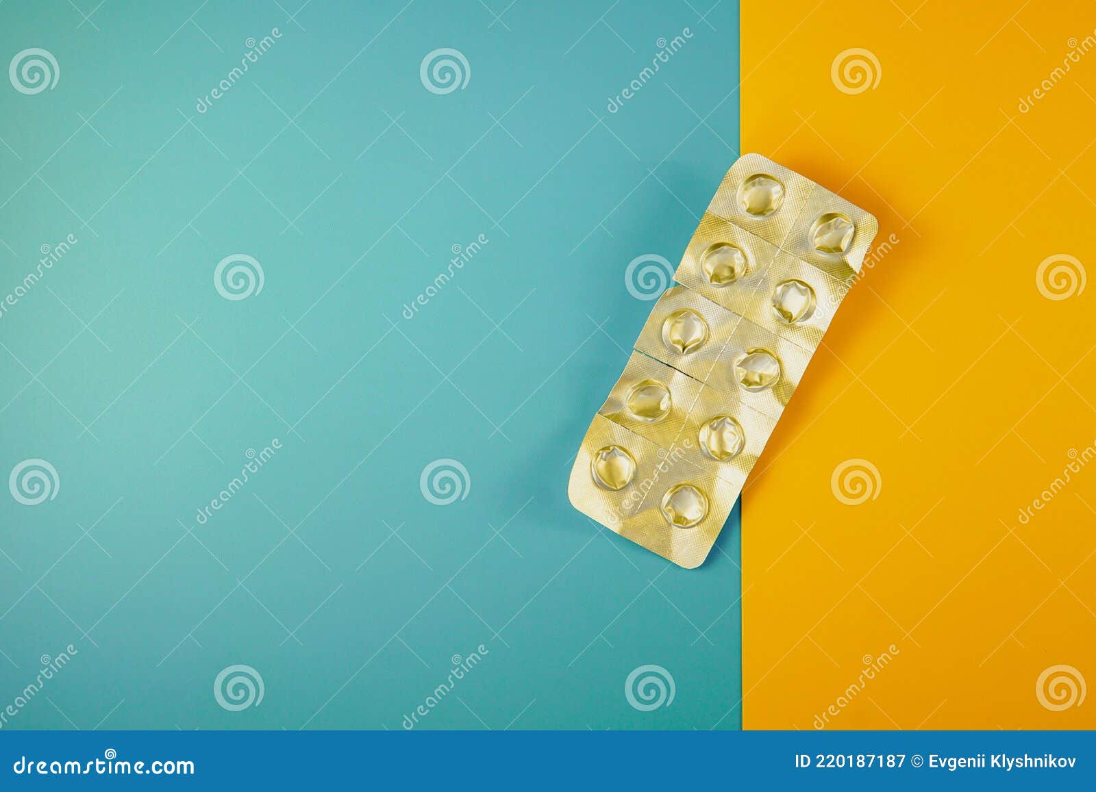 Empty Package of Aluminum Foil Tablets. Used Tablet Packaging Stock ...
