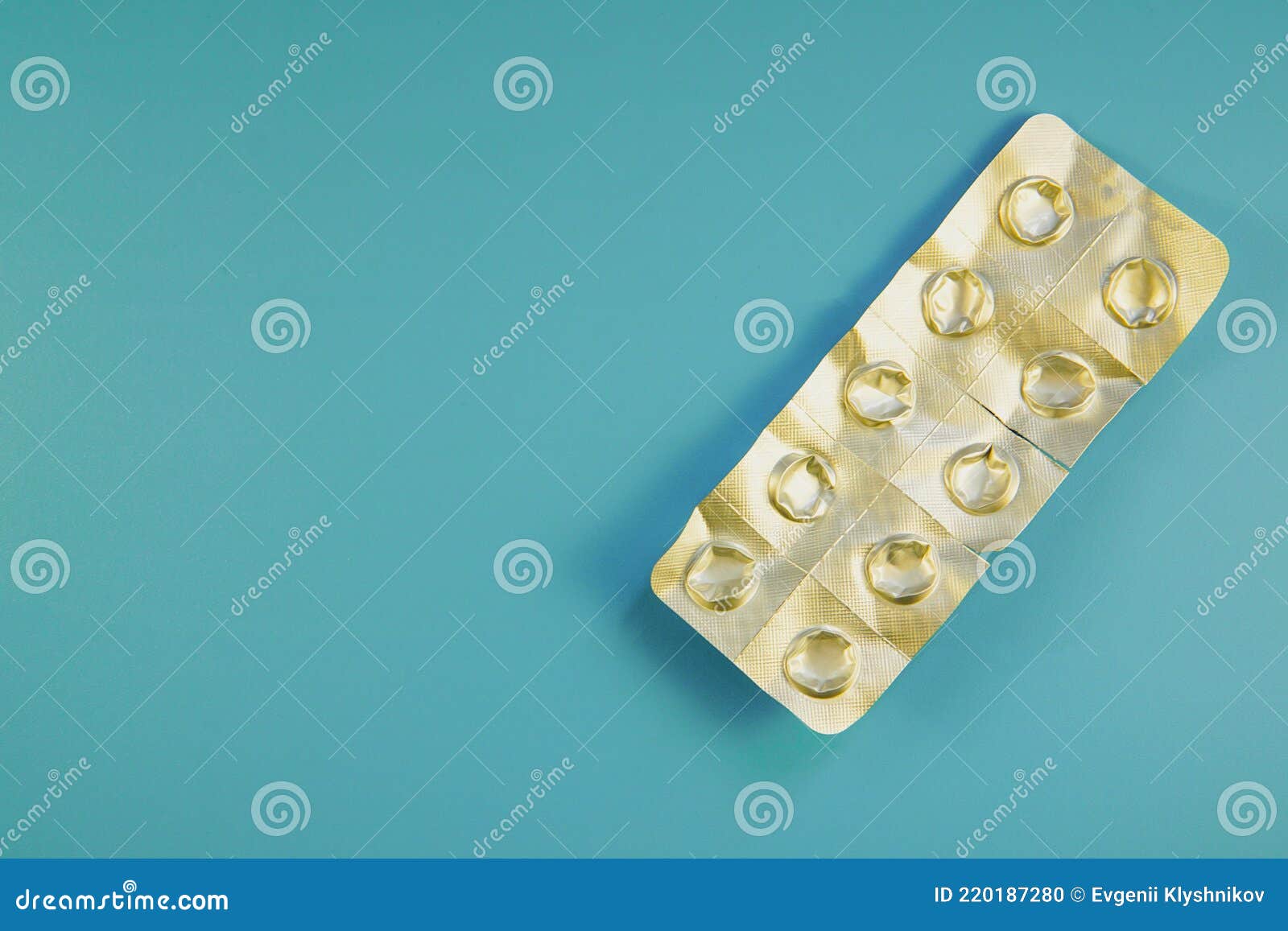 Empty Package of Aluminum Foil Tablets. Used Tablet Packaging Stock ...
