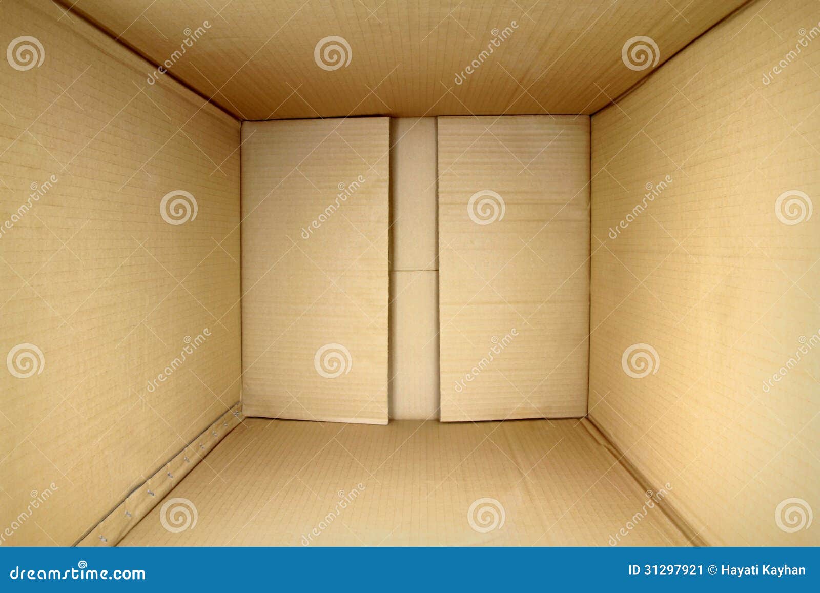 Empty Package Box, 3d View Inner Side. Stock Image - Image of logistics ...