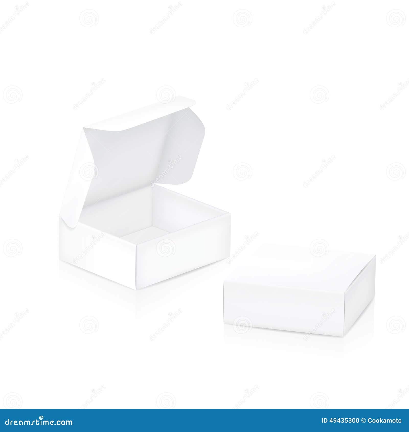 Empty Package Box. Two White Packaging Boxes Stock Vector ...