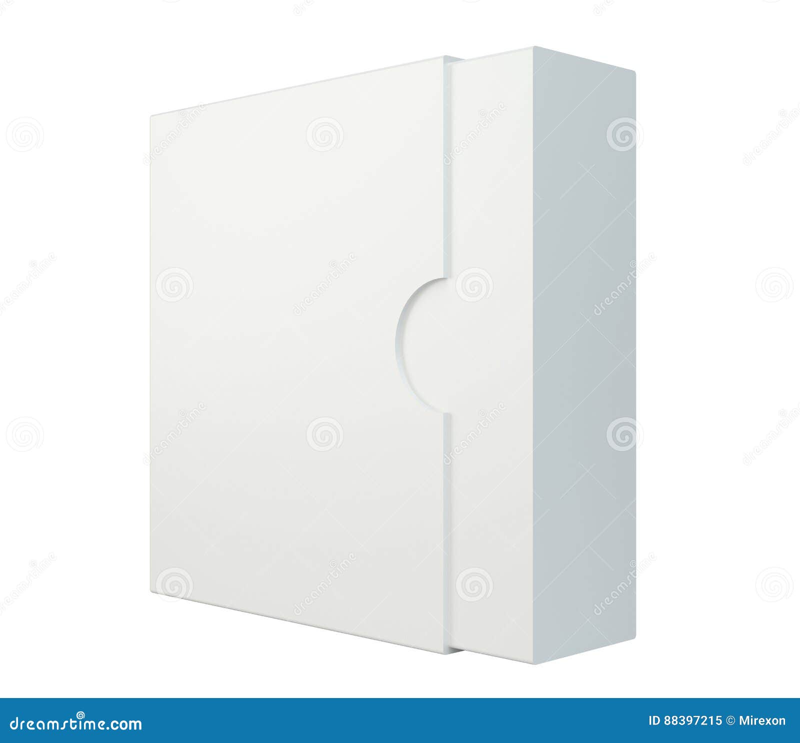 Empty Package Isolated on White Background Stock Illustration ...