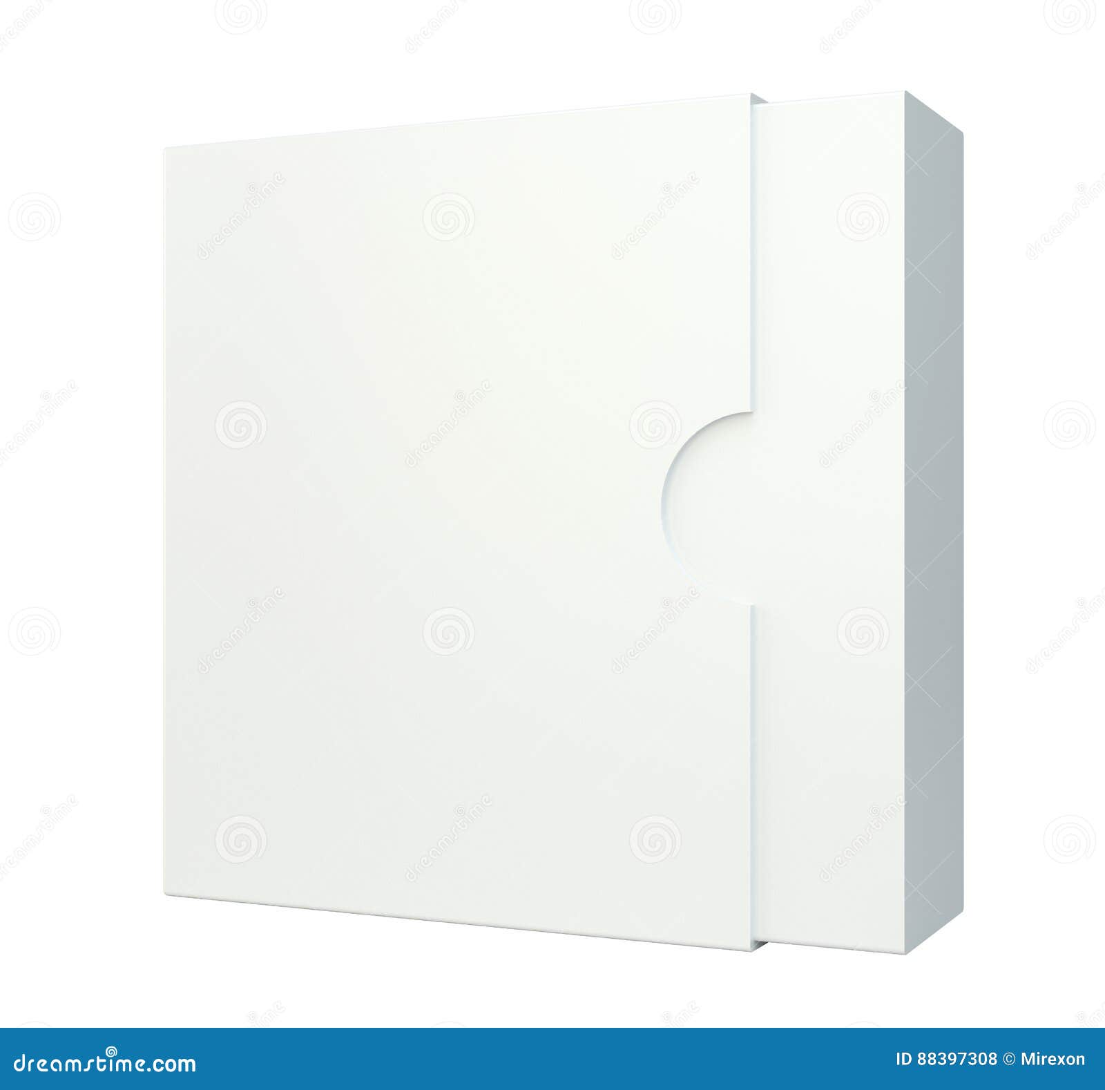 Empty Package Isolated on White Background. Stock Illustration ...