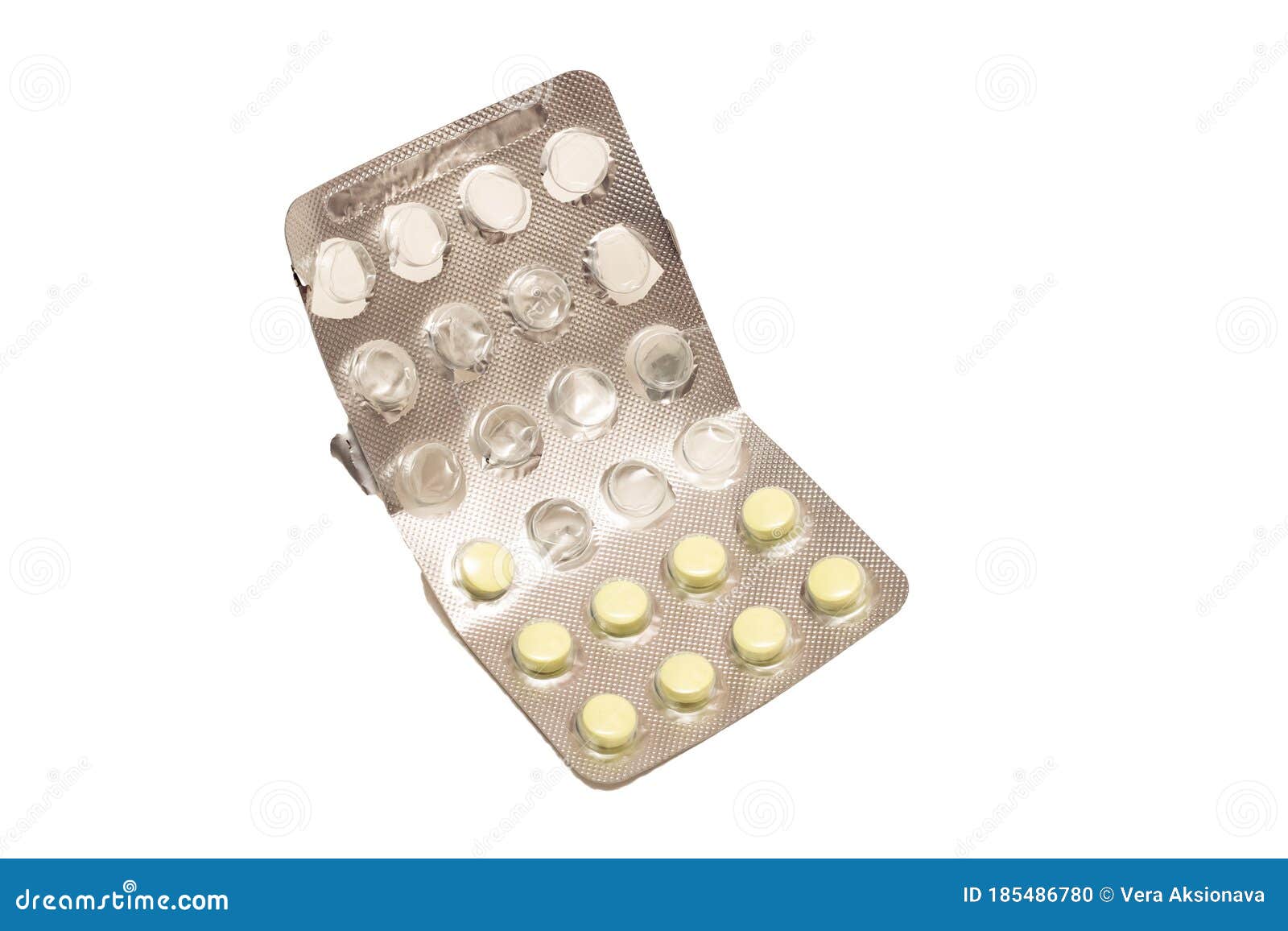 Empty Packaging of Tablets Isolated on White Background Stock Photo ...