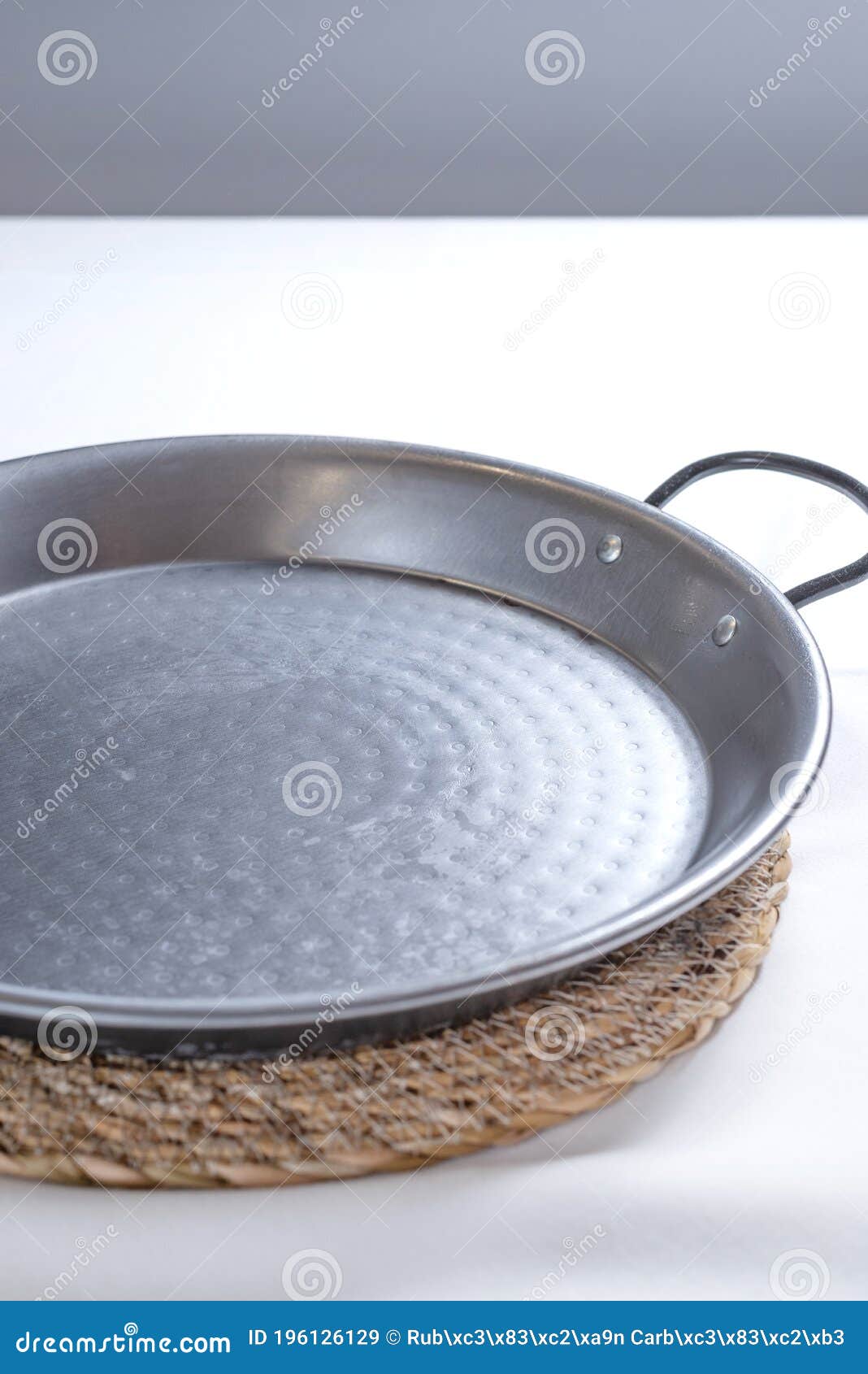Empty Paellera, Typical Recipient for the Spanish Paella Stock Image ...