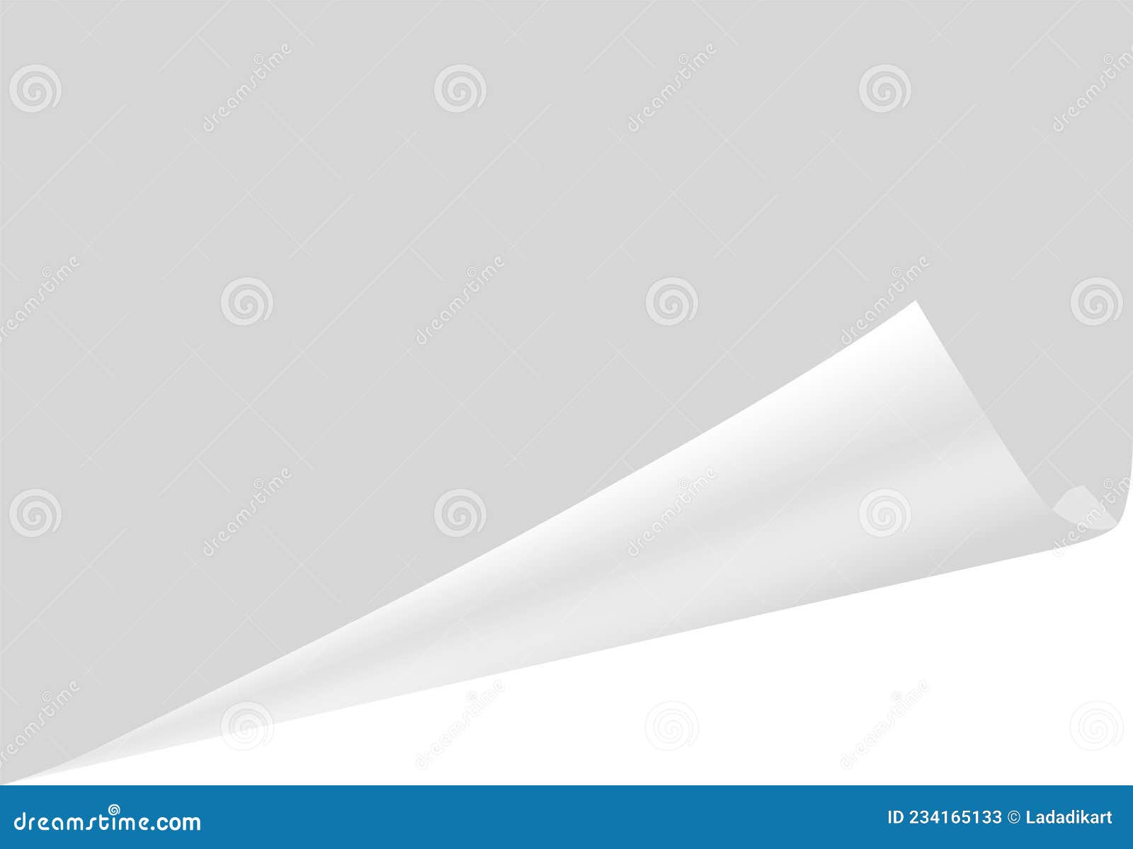 Empty Page with Corner Fold. Curled Paper Mockup Stock Vector ...