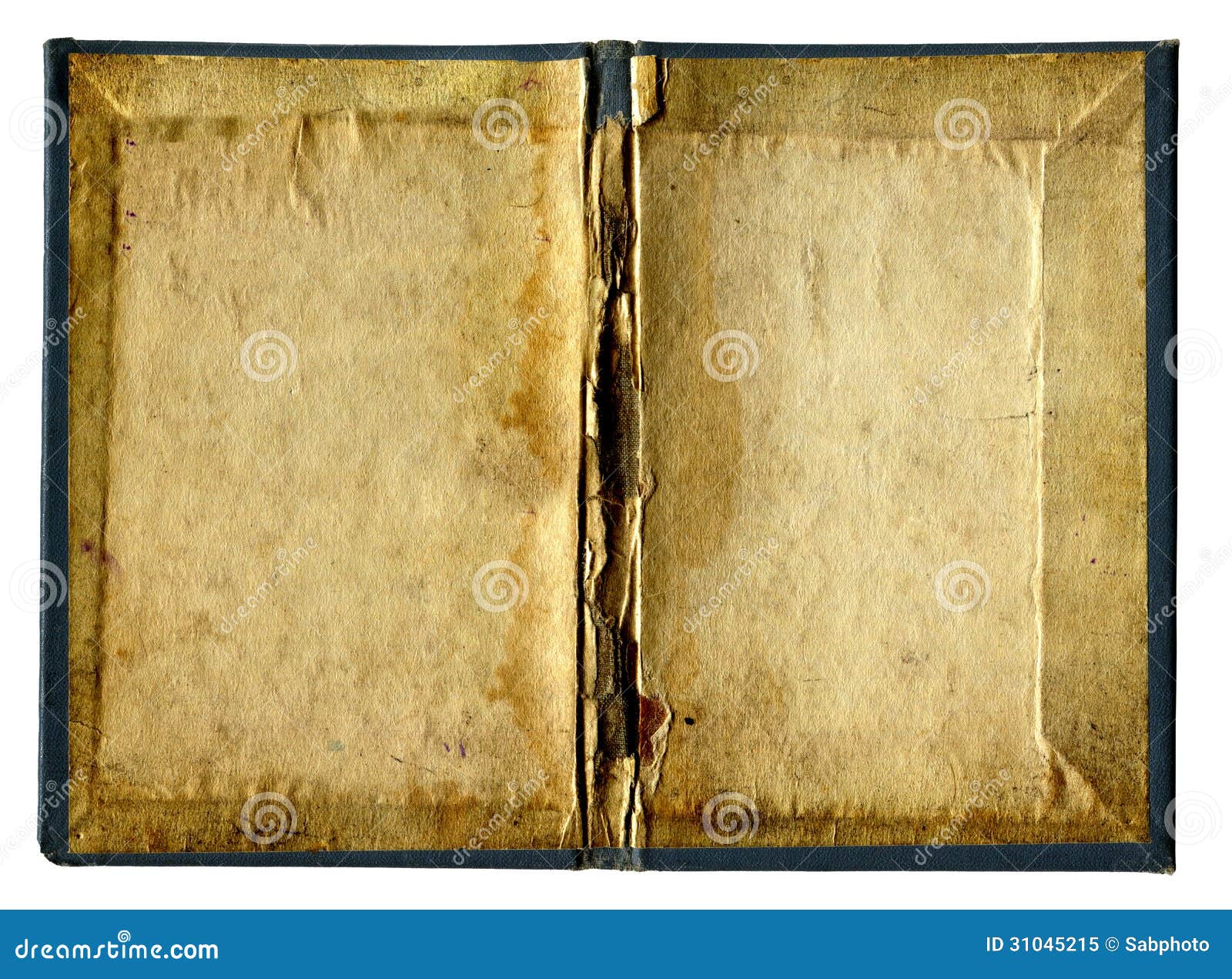 Empty Pages of Old Book Isolated Stock Image - Image of cardboard ...
