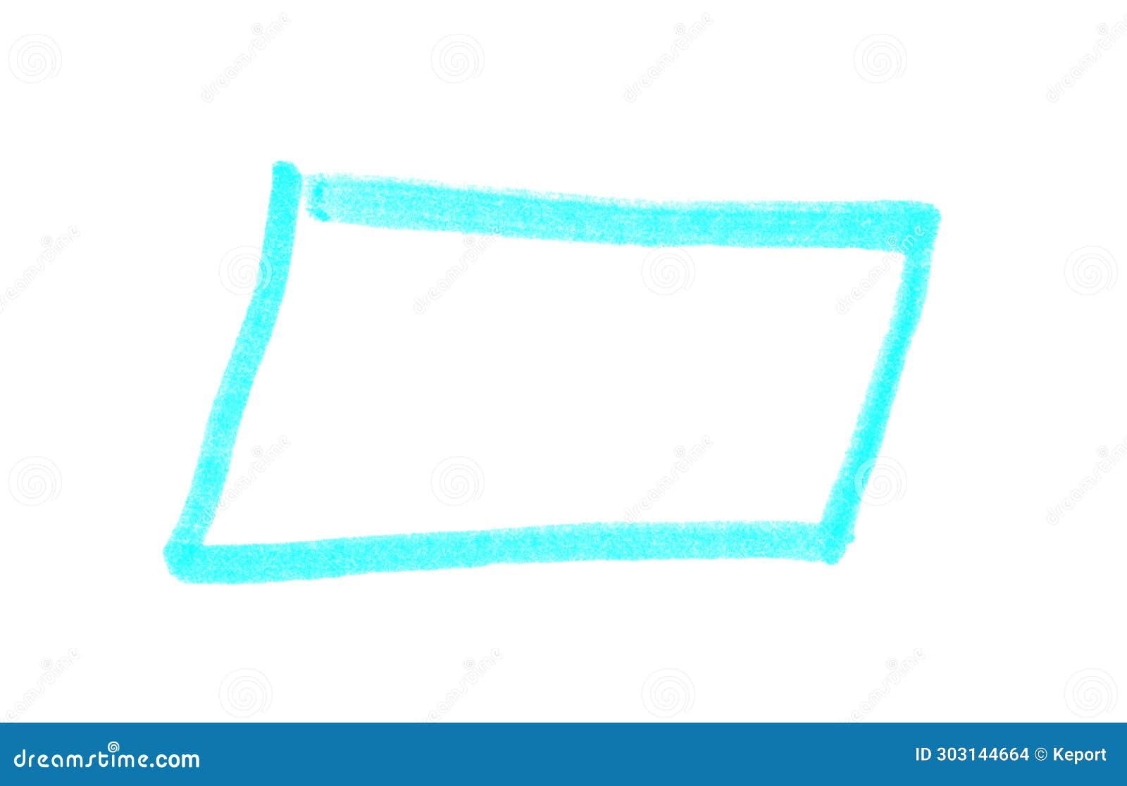Empty Paintbrush Frame with Light Blue Color Stock Illustration ...