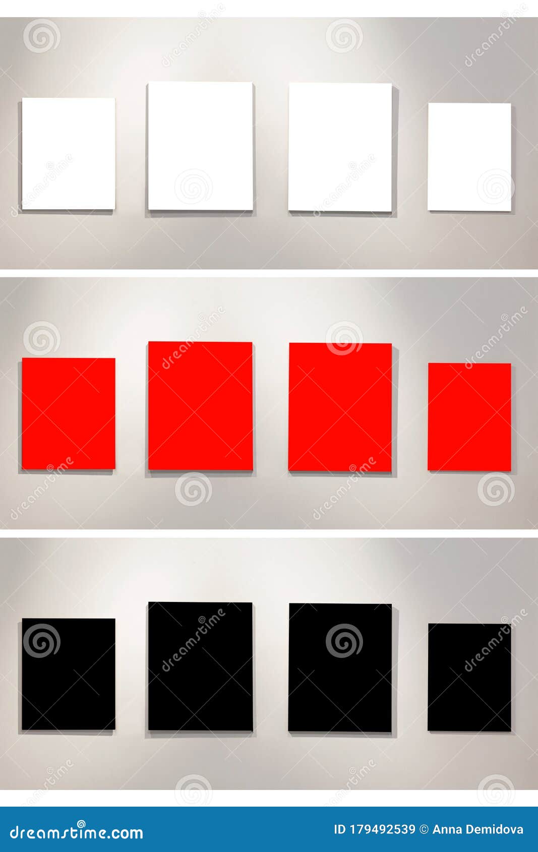 Vertical Collage Layout Template. Frames For Photo Or Illustration ...