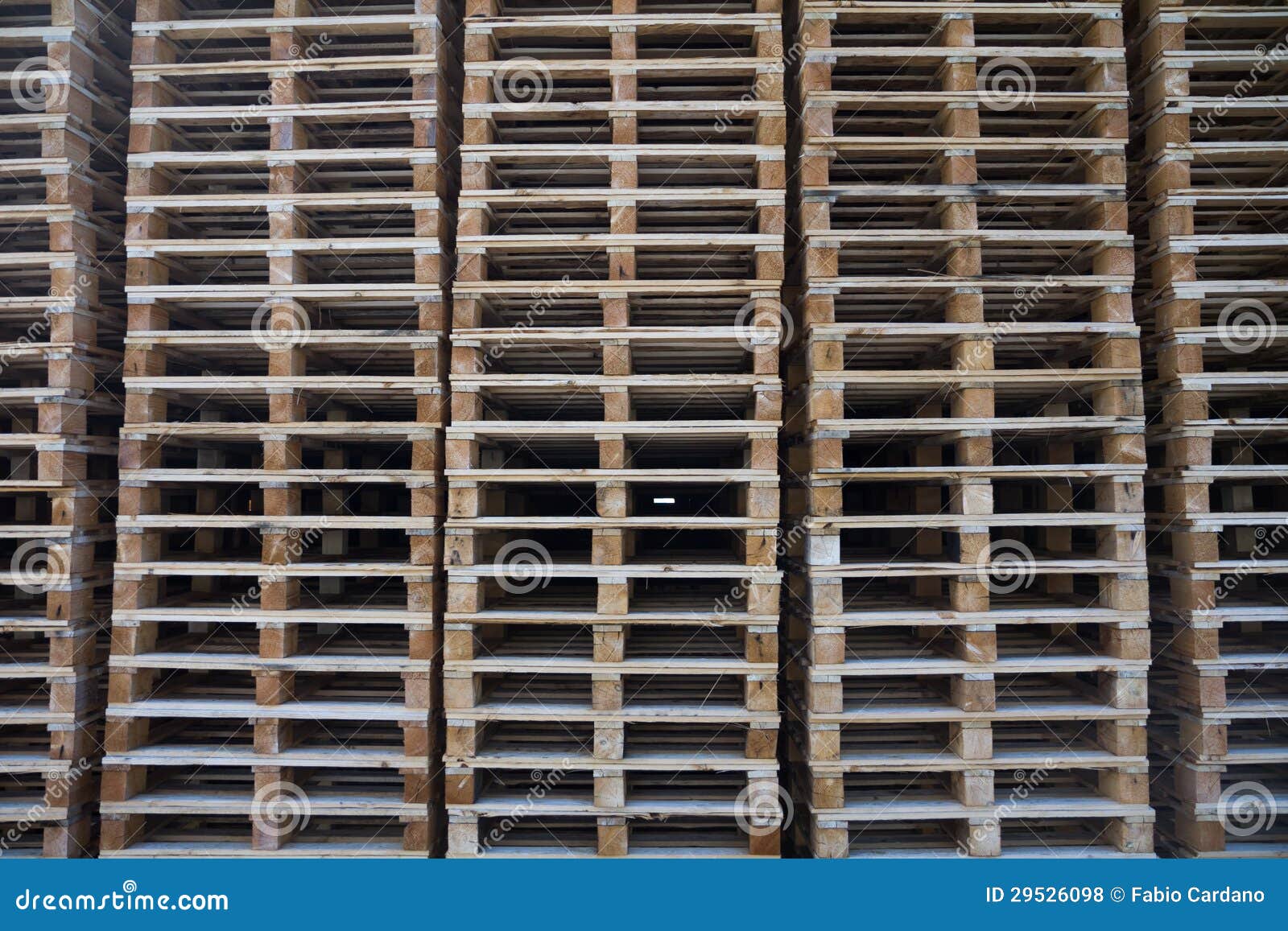 Empty Pallets At A Construction Site. Reuse Of Wooden Pallets In ...