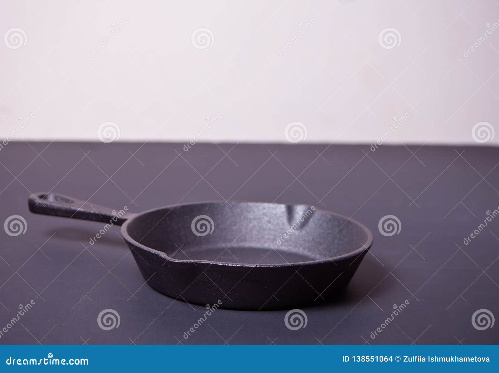 Empty Pan for Cooking on Dark Table Stock Photo - Image of dinner ...