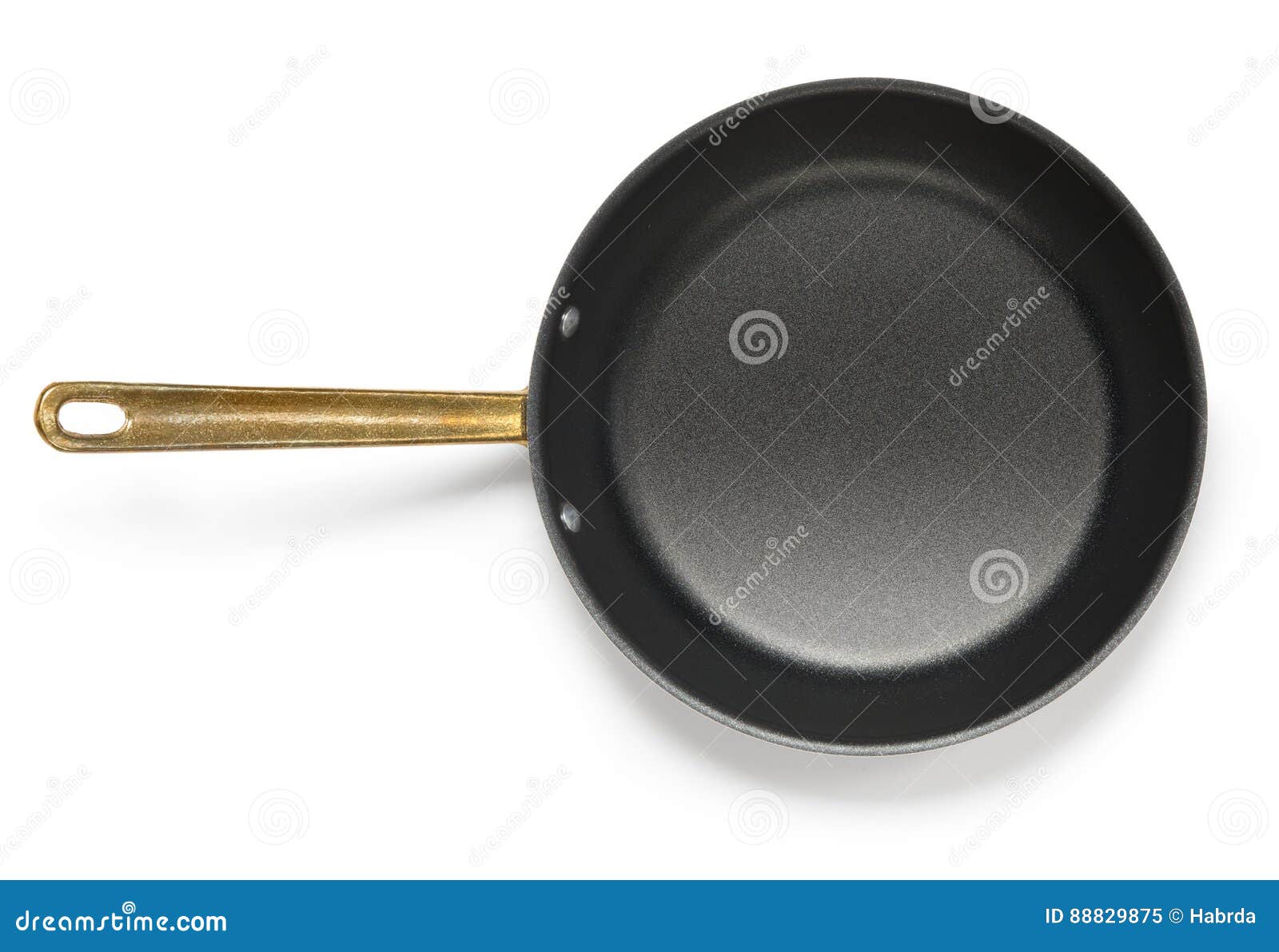 Empty Pan Isolated on White Background Stock Image - Image of dinner ...