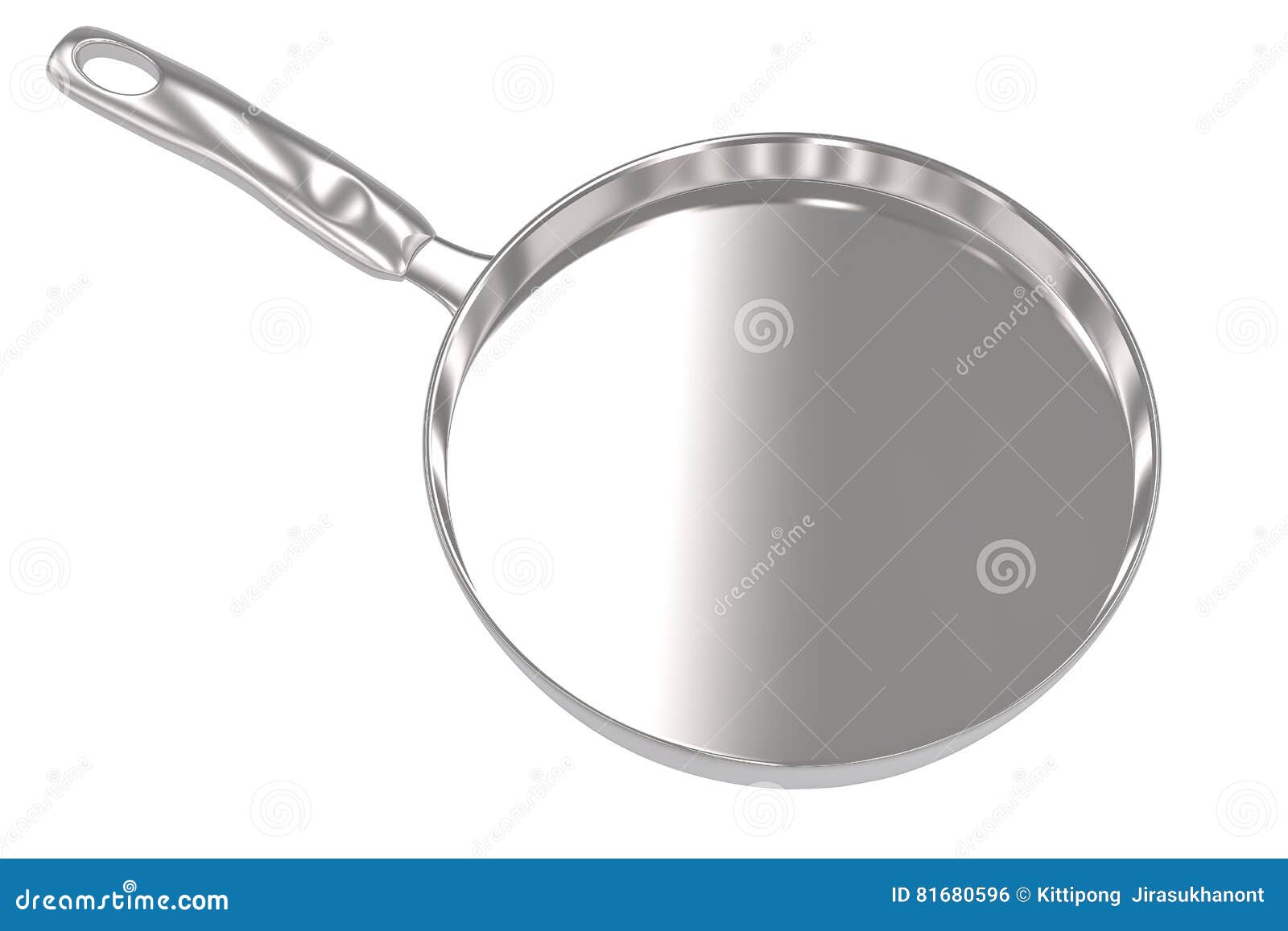 Empty Pan on White Background Stock Illustration - Illustration of ...