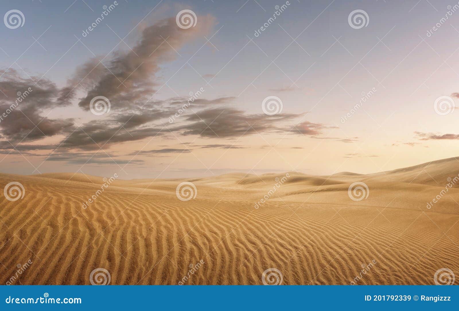 Empty desert at the sunset stock image. Image of pattern - 201792339