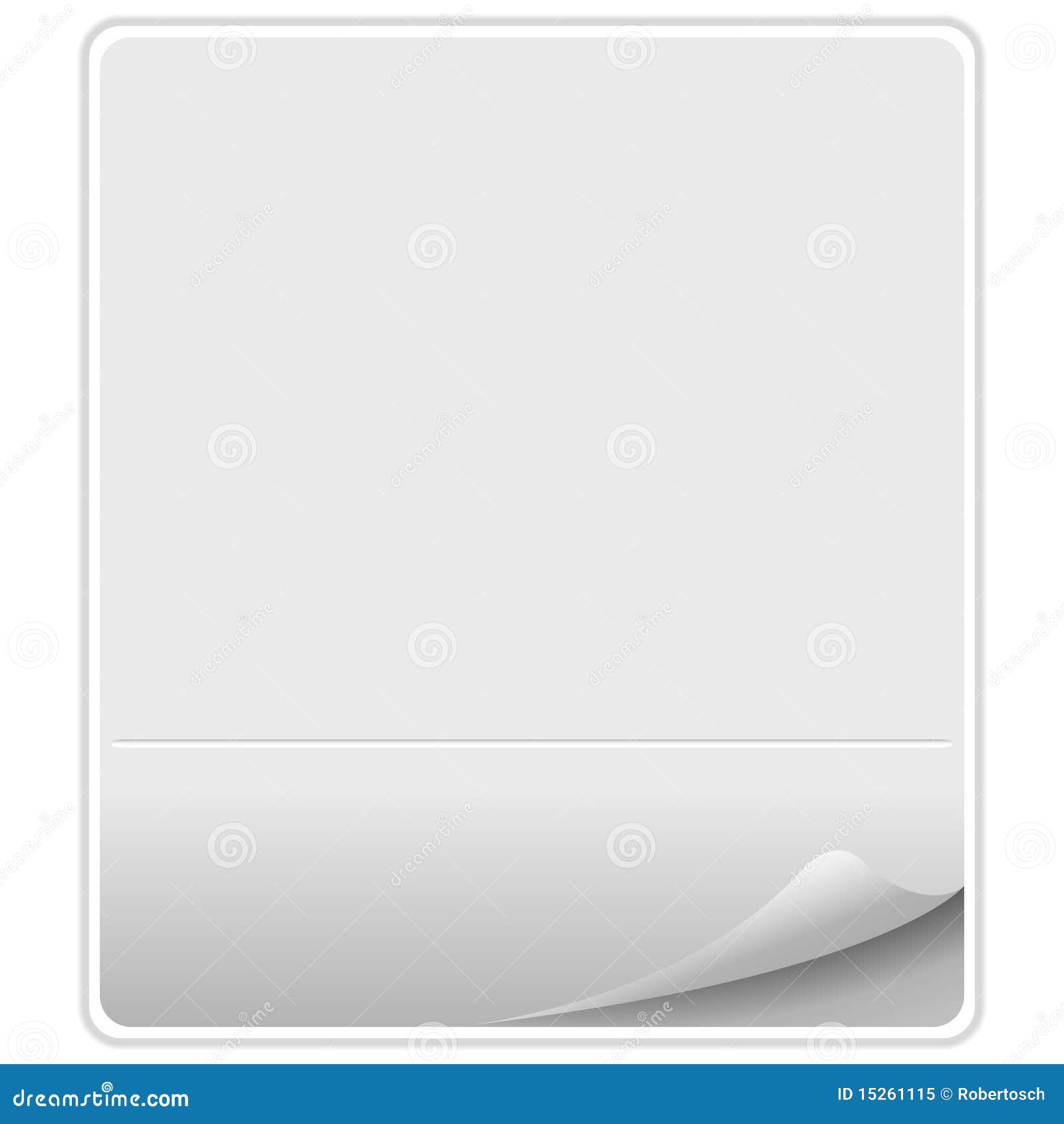Empty paper against white stock vector. Illustration of business - 15261115