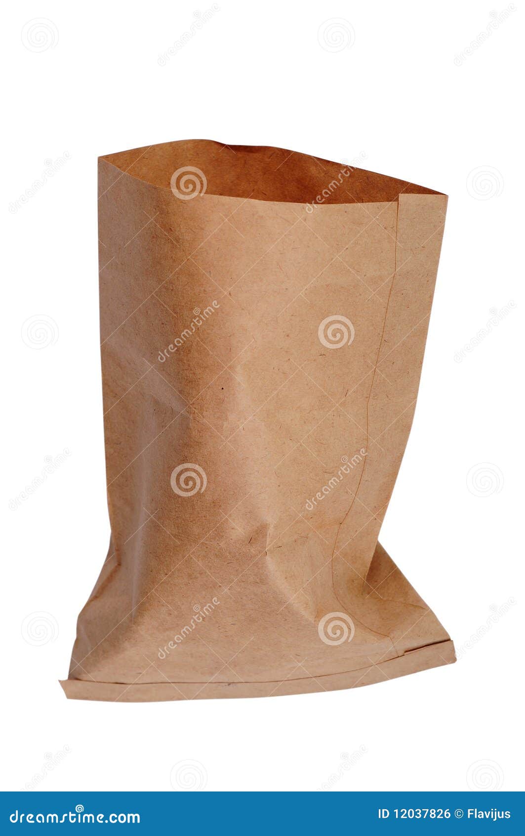 Empty paper bag stock photo. Image of handle, blank, isolated - 12037826