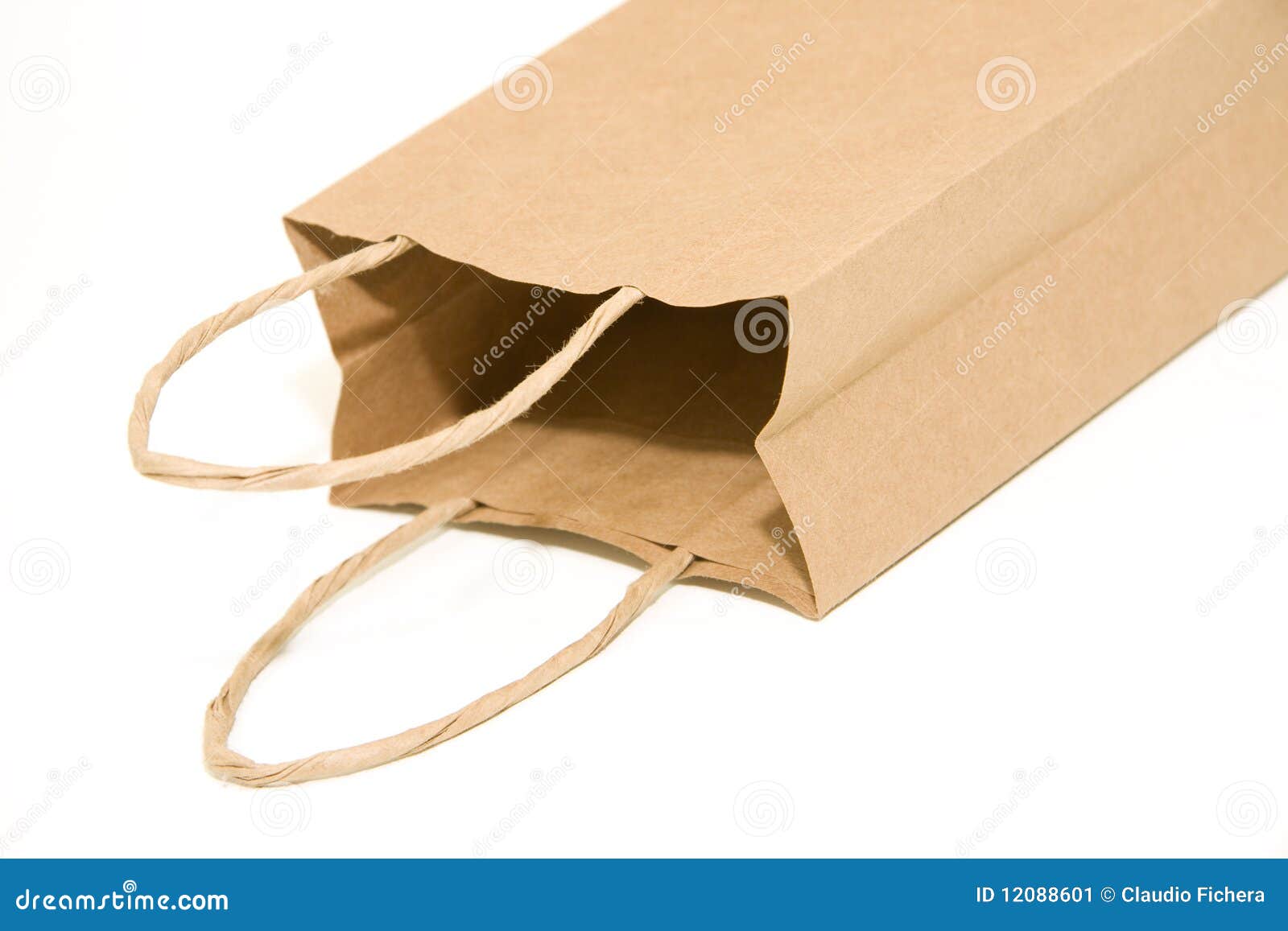 Empty paper bag stock image. Image of container, paper - 12088601