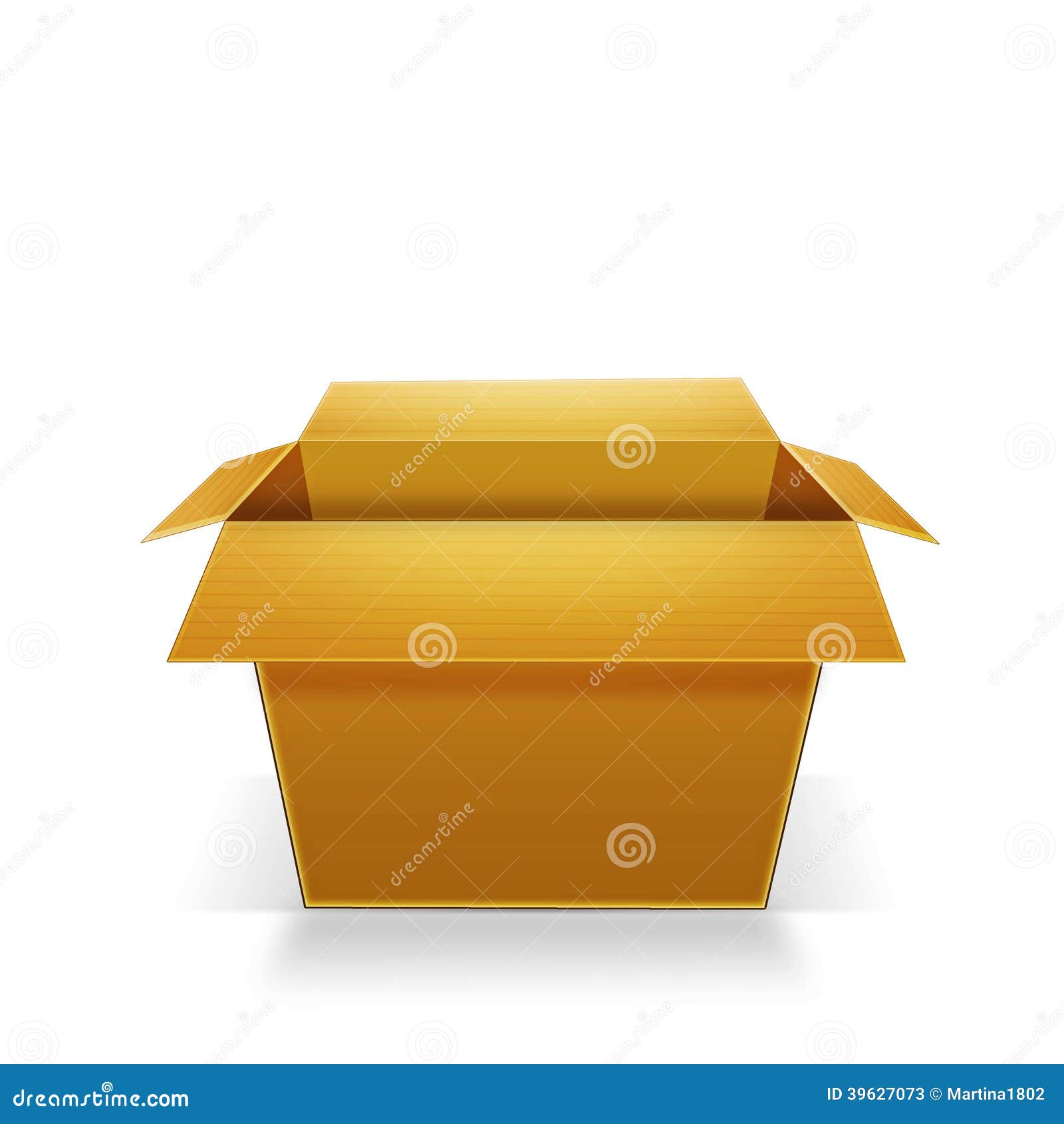 Empty paper box stock illustration. Illustration of cardboard - 39627073